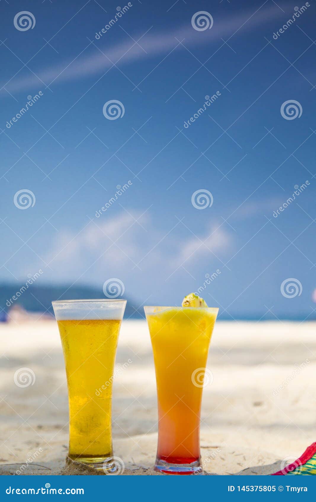 Beer and Cocktail by the Beach Stock Image - Image of asia, club: 145375805