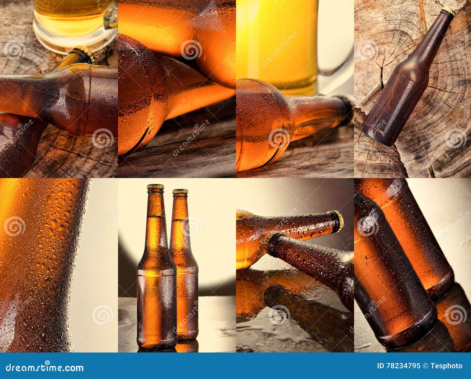 Beer. Collage of Different Beer Details Stock Image - Image of collage ...