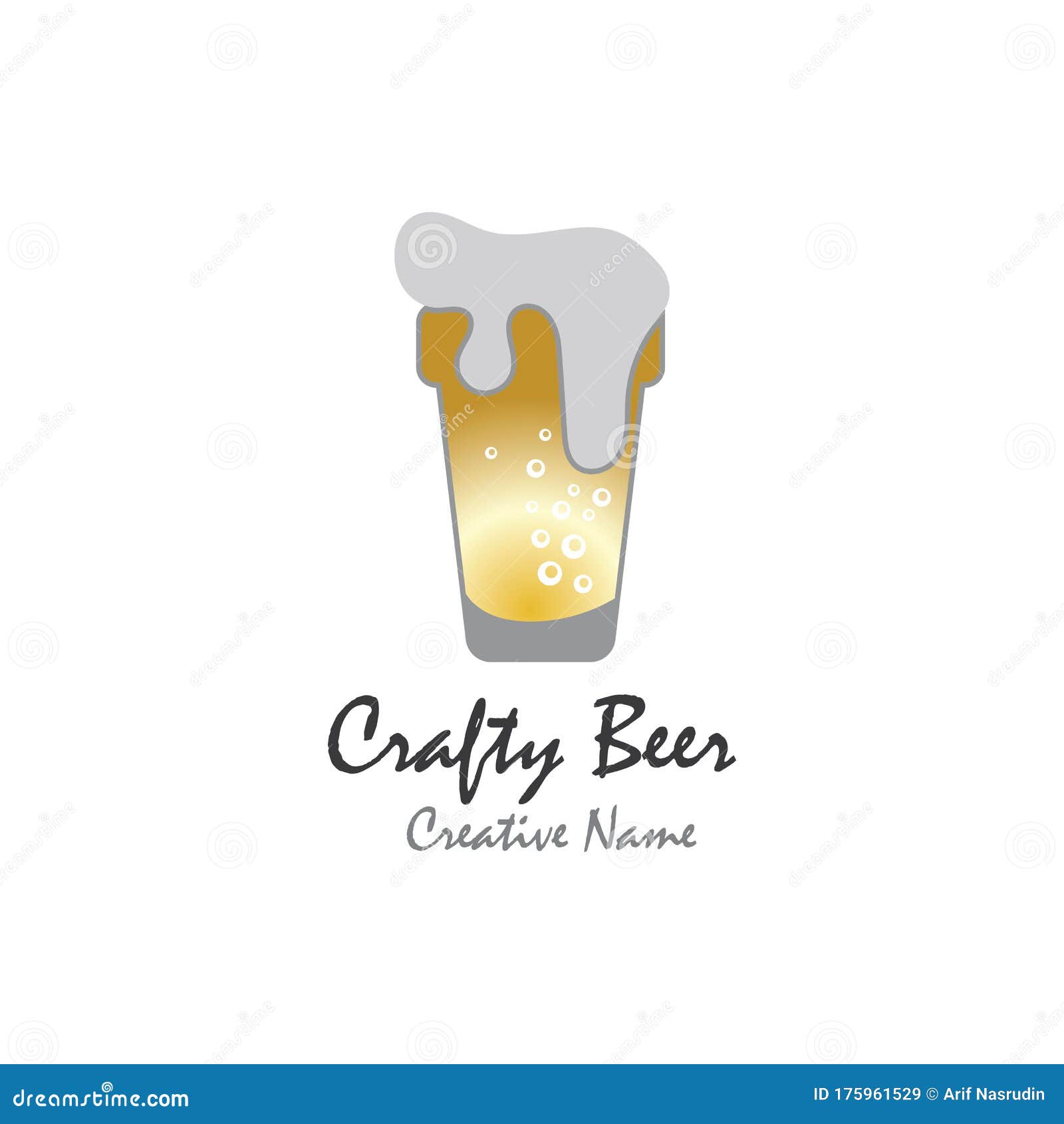 Beer Craft with Foam Vector Illustration Design Template Stock Vector ...