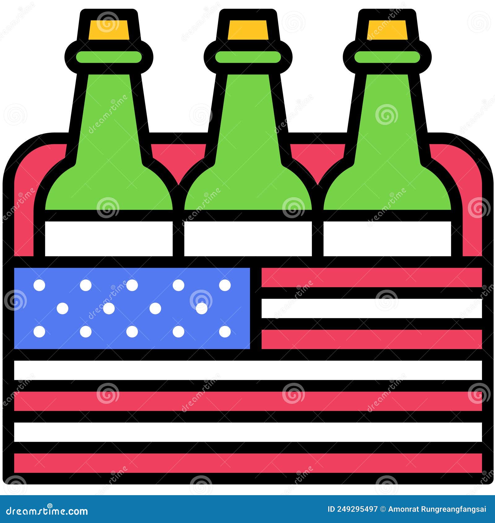 Beer Crate Icon, Fourth of July Related Vector Stock Vector ...