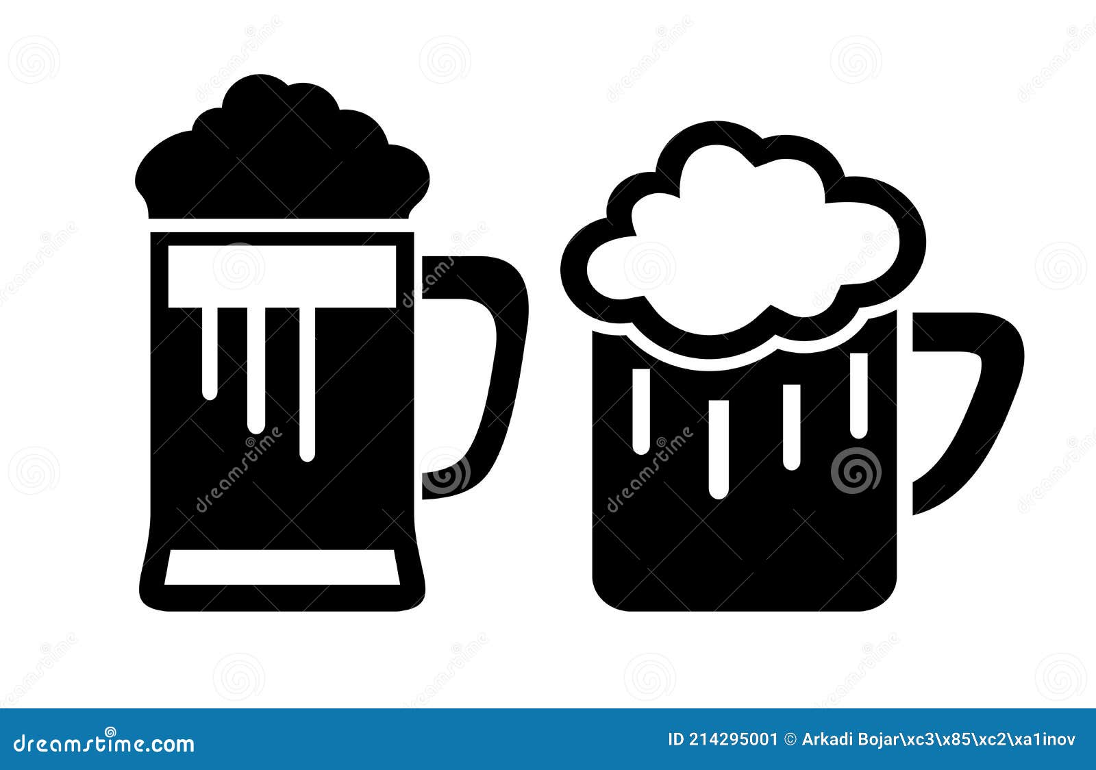 Beer cup vector icon stock vector. Illustration of board - 214295001