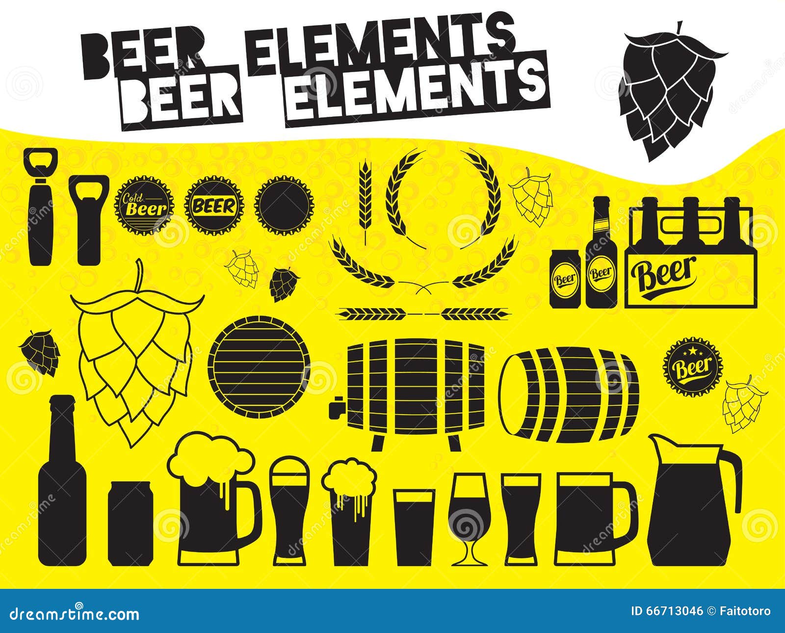 Beer design elements stock vector. Illustration of icon - 66713046