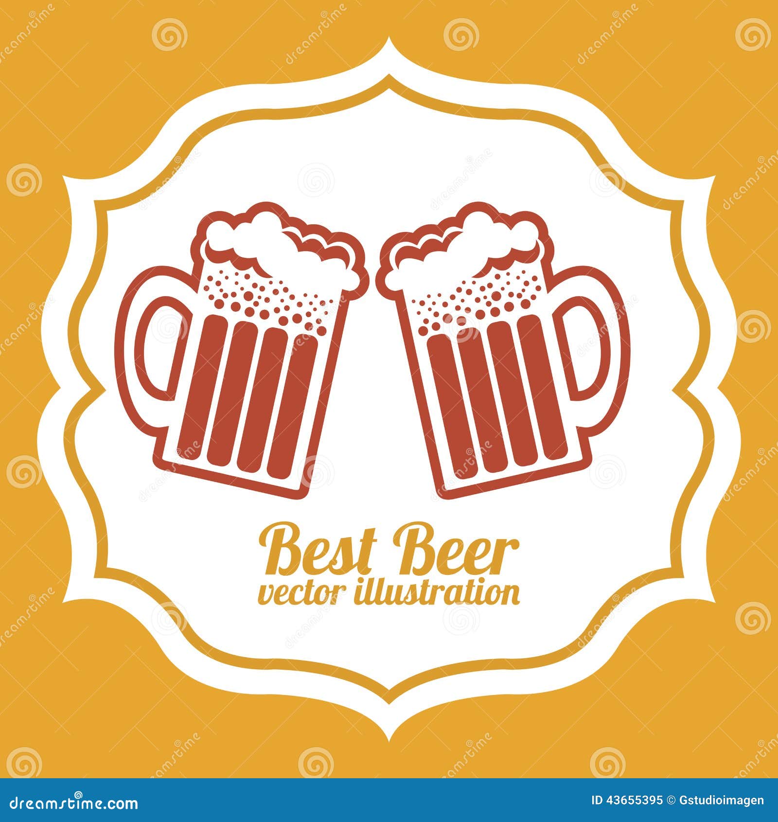 Beer design stock vector. Illustration of orange, emblem - 43655395