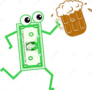 Beer dollar stock illustration. Illustration of isolated - 6797275