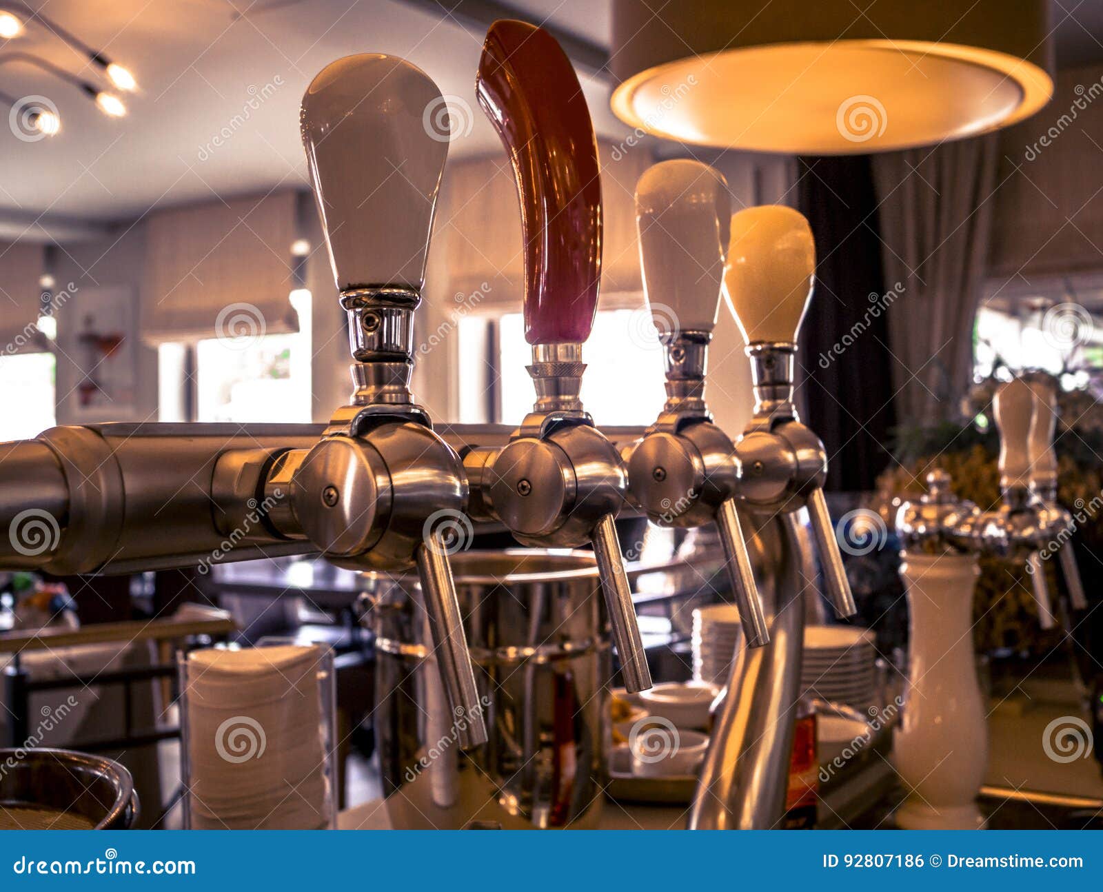 Beer Draft in Restaurant stock photo. Image of comercial - 92807186