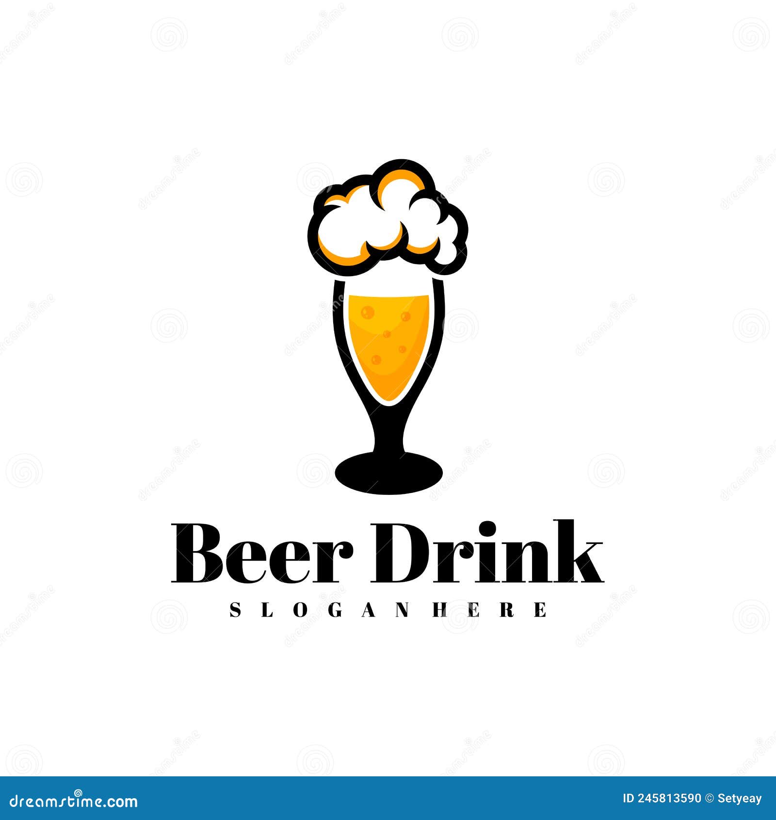 Beer Drink Logo Design Vector, Creative Beer Drink Logo Design Template ...