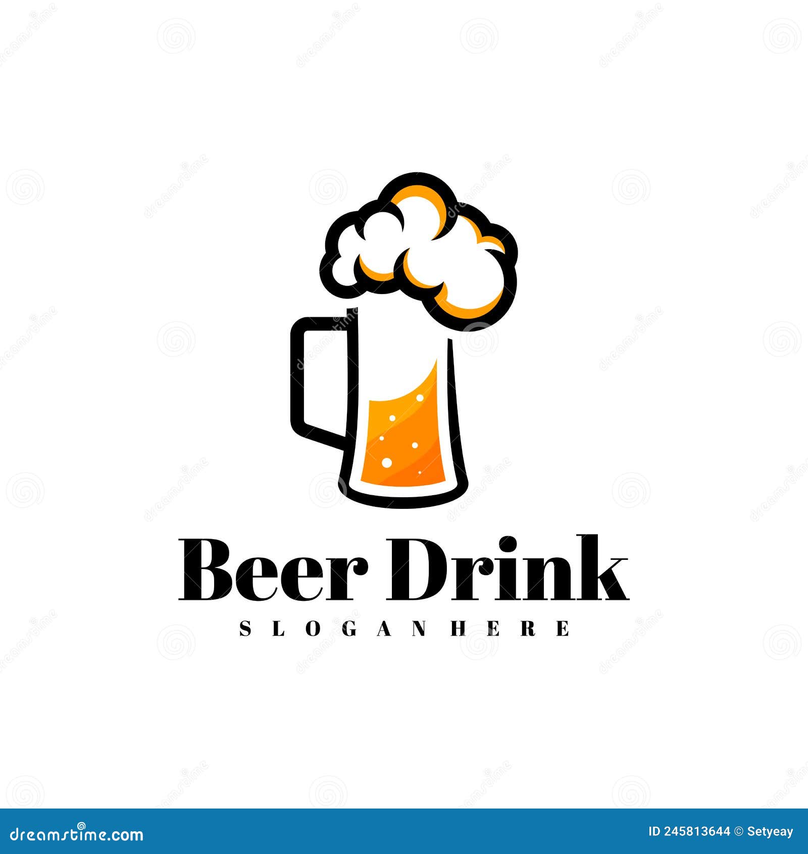 Beer Drink Logo Design Vector, Creative Beer Drink Logo Design Template ...