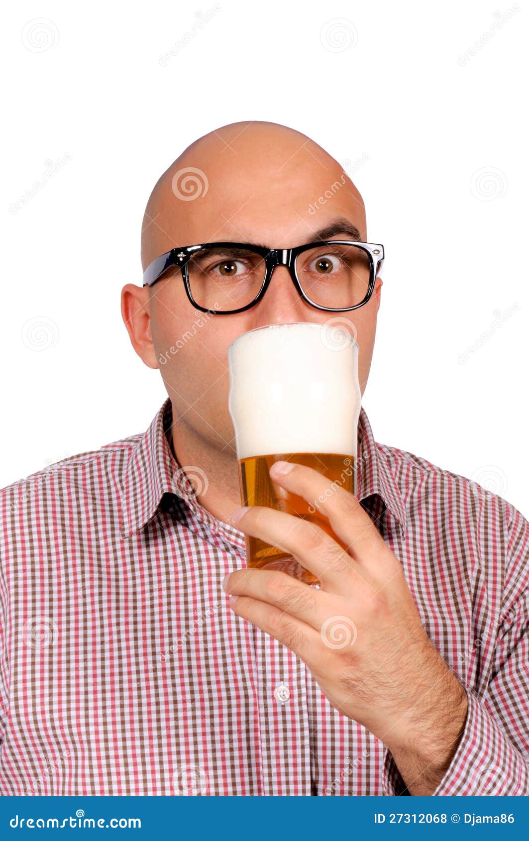 Beer drinker stock photo. Image of baldness, chugging - 27312068