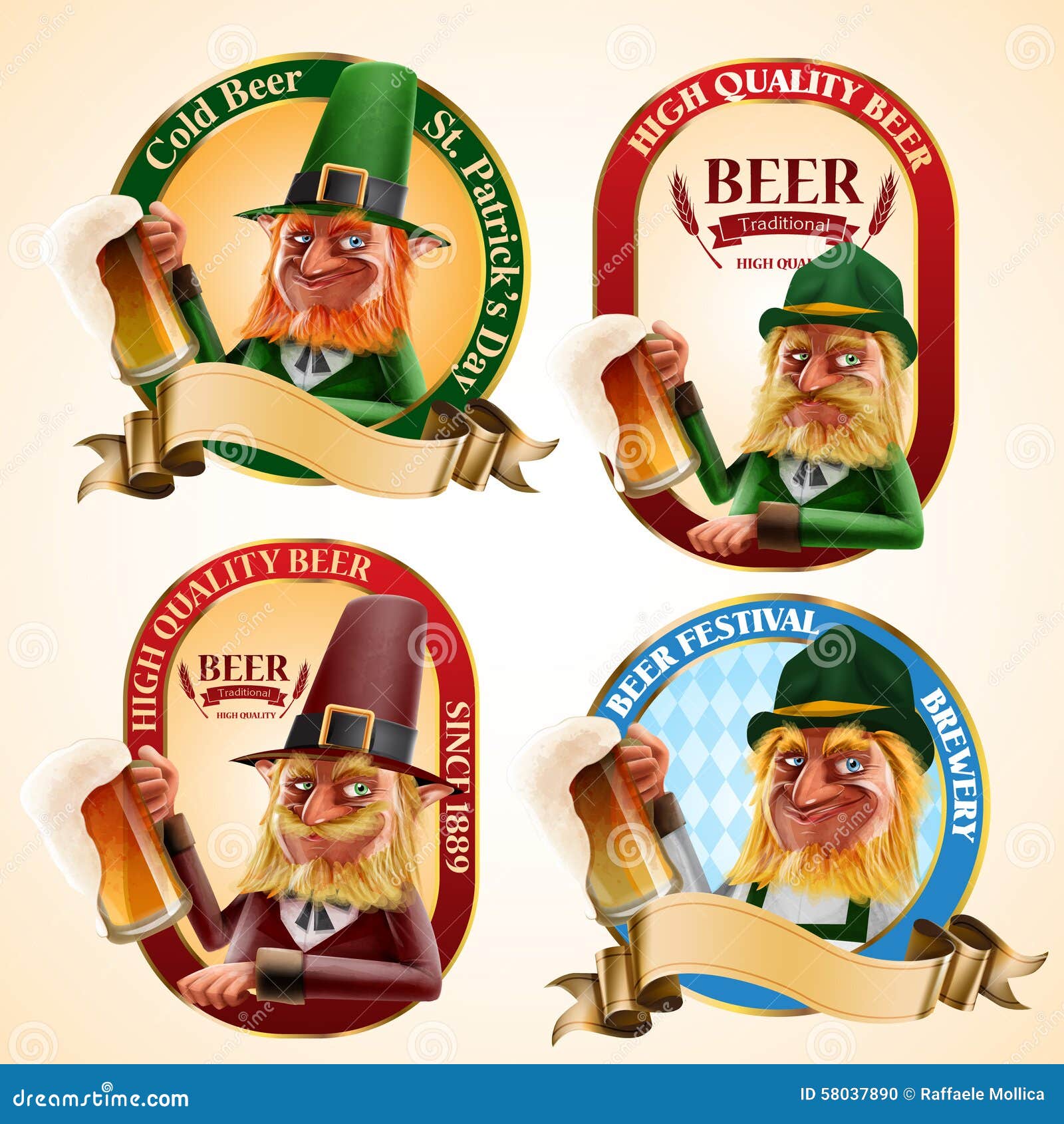 Beer elfs stock vector. Illustration of food, design - 58037890