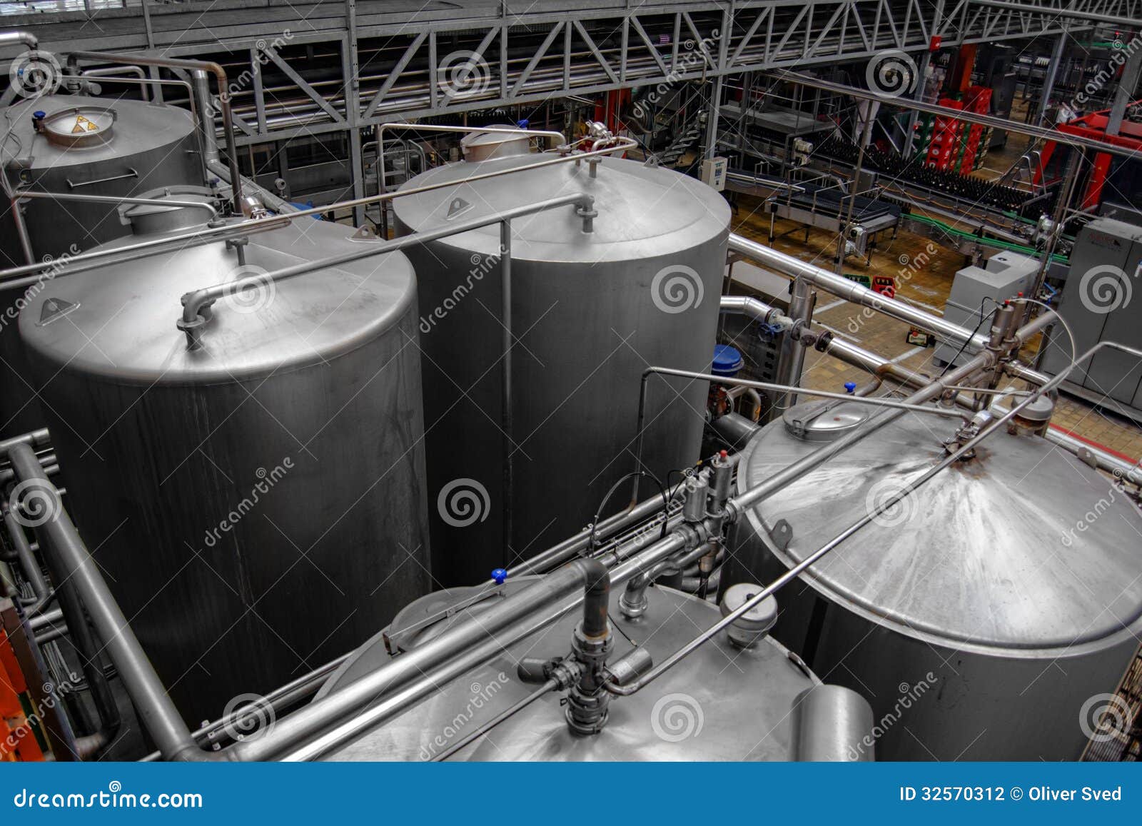 Beer factory interior stock photo. Image of brewery, bottling - 32570312