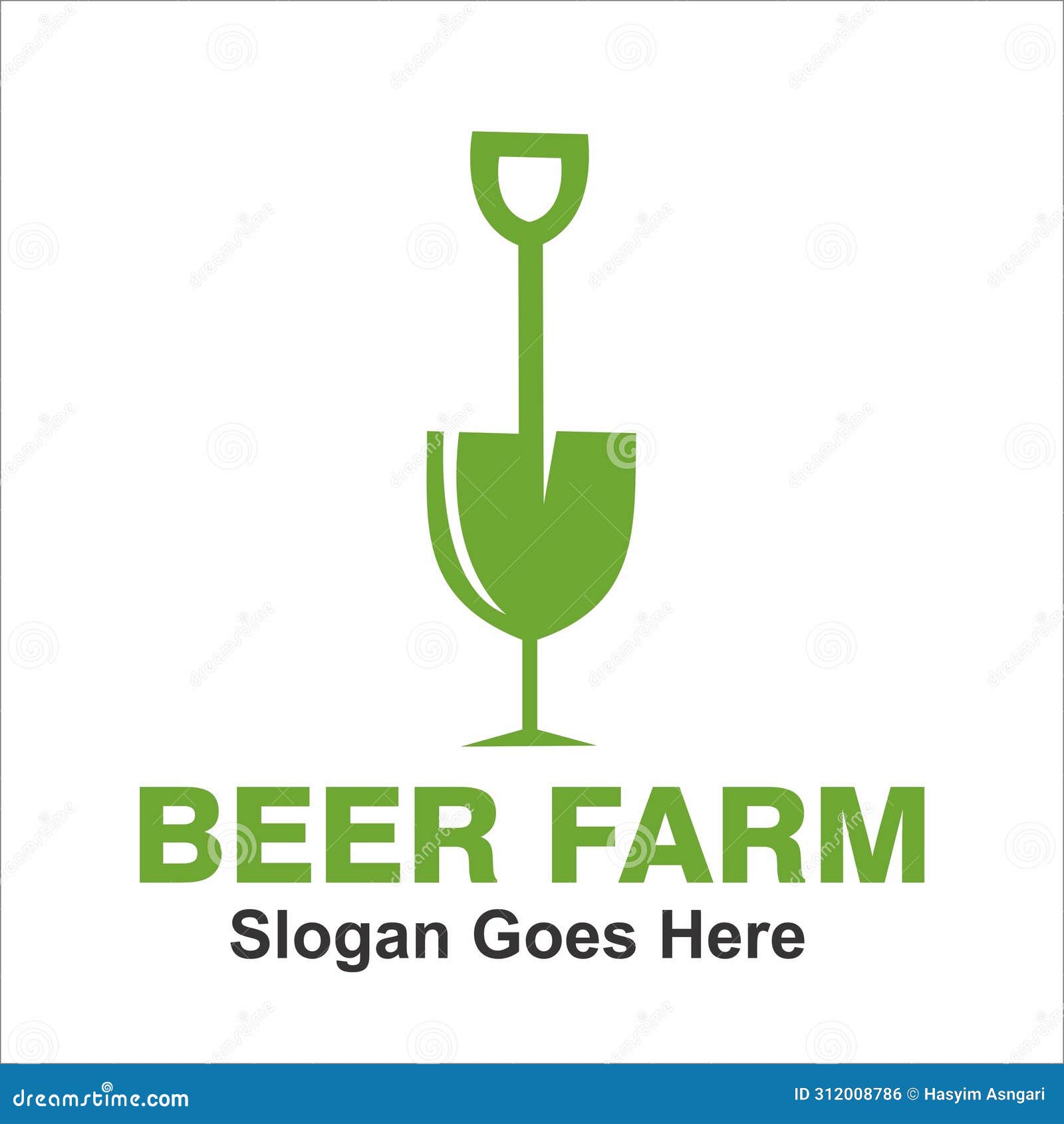 Beer Farm Logo Design Concept Stock Vector - Illustration of water ...