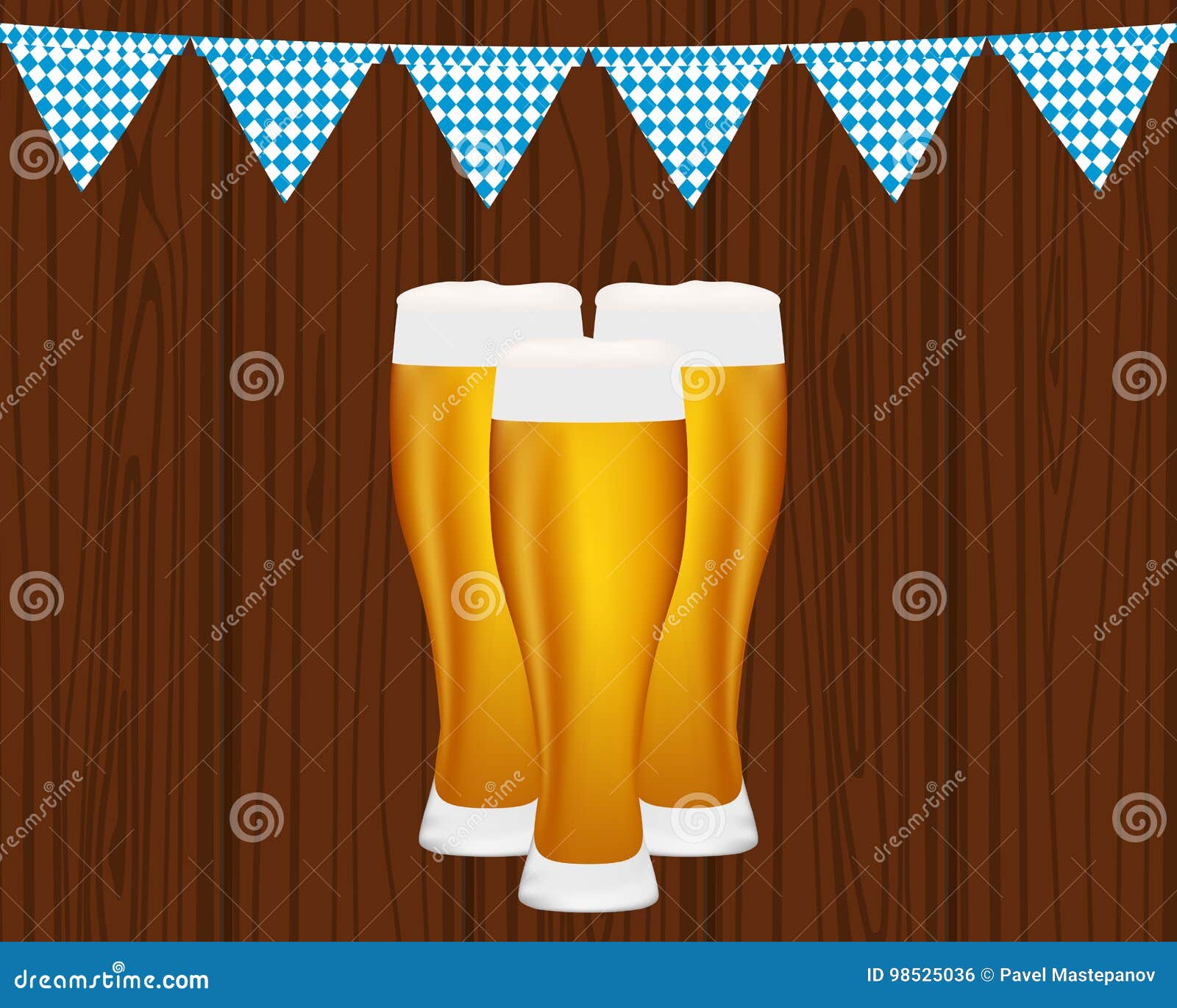 Beer and Flags for the Oktoberfest Festival Stock Vector - Illustration ...
