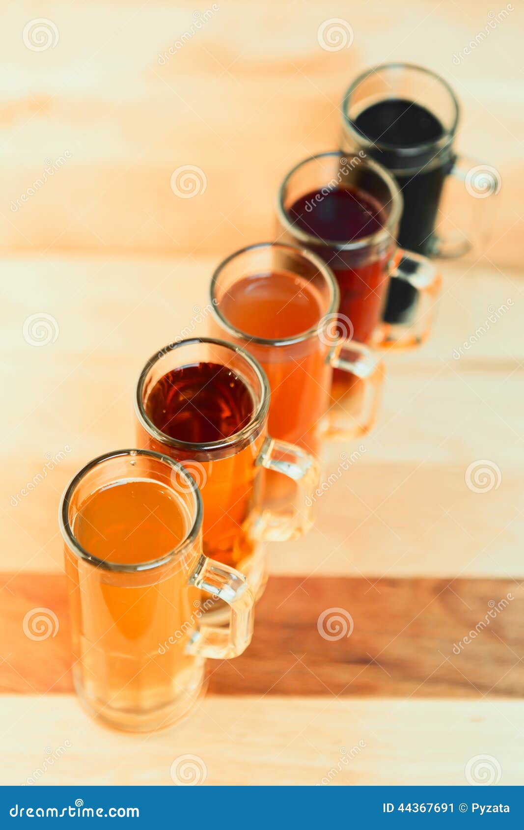Beer flight stock image. Image of craft, five, fresh - 44367691