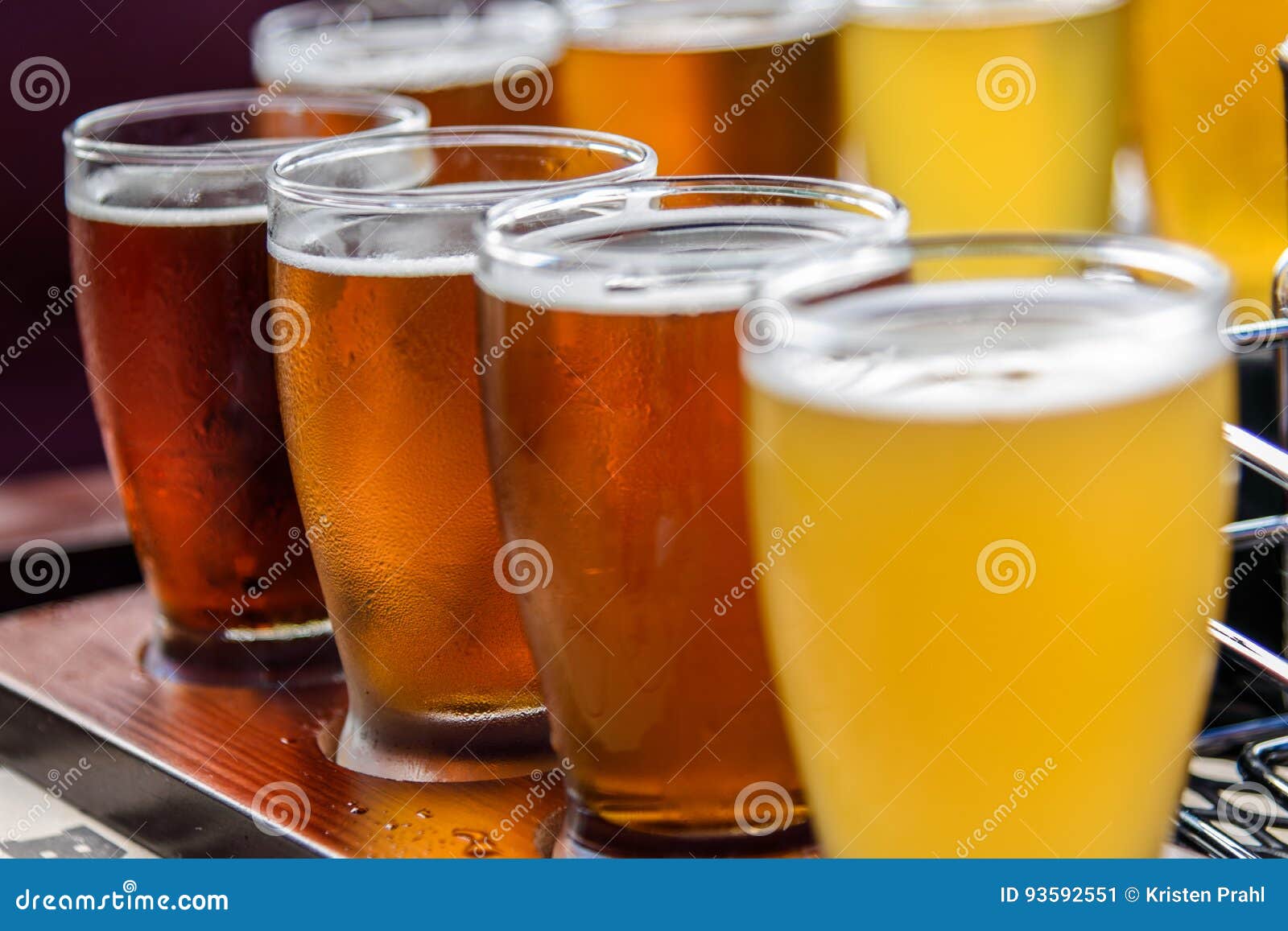 Beer Flight Outside in Summer Stock Image - Image of cold, drink: 93592551
