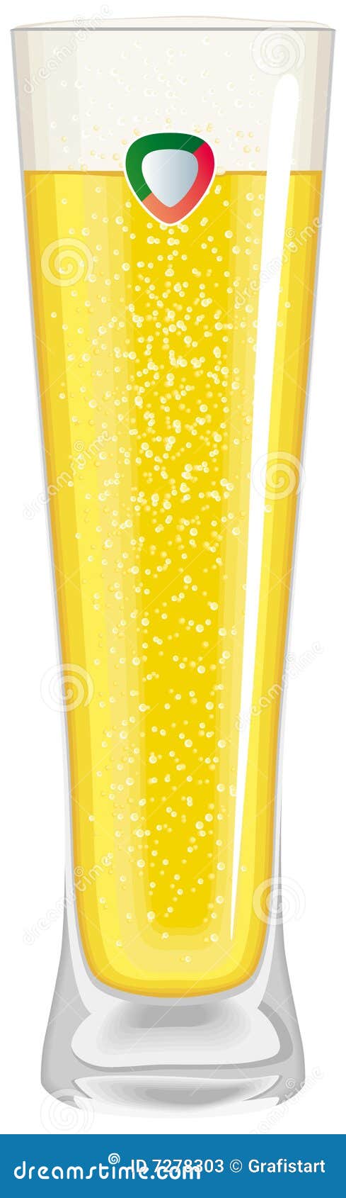 Beer in flute glass stock vector. Illustration of germany - 7278303