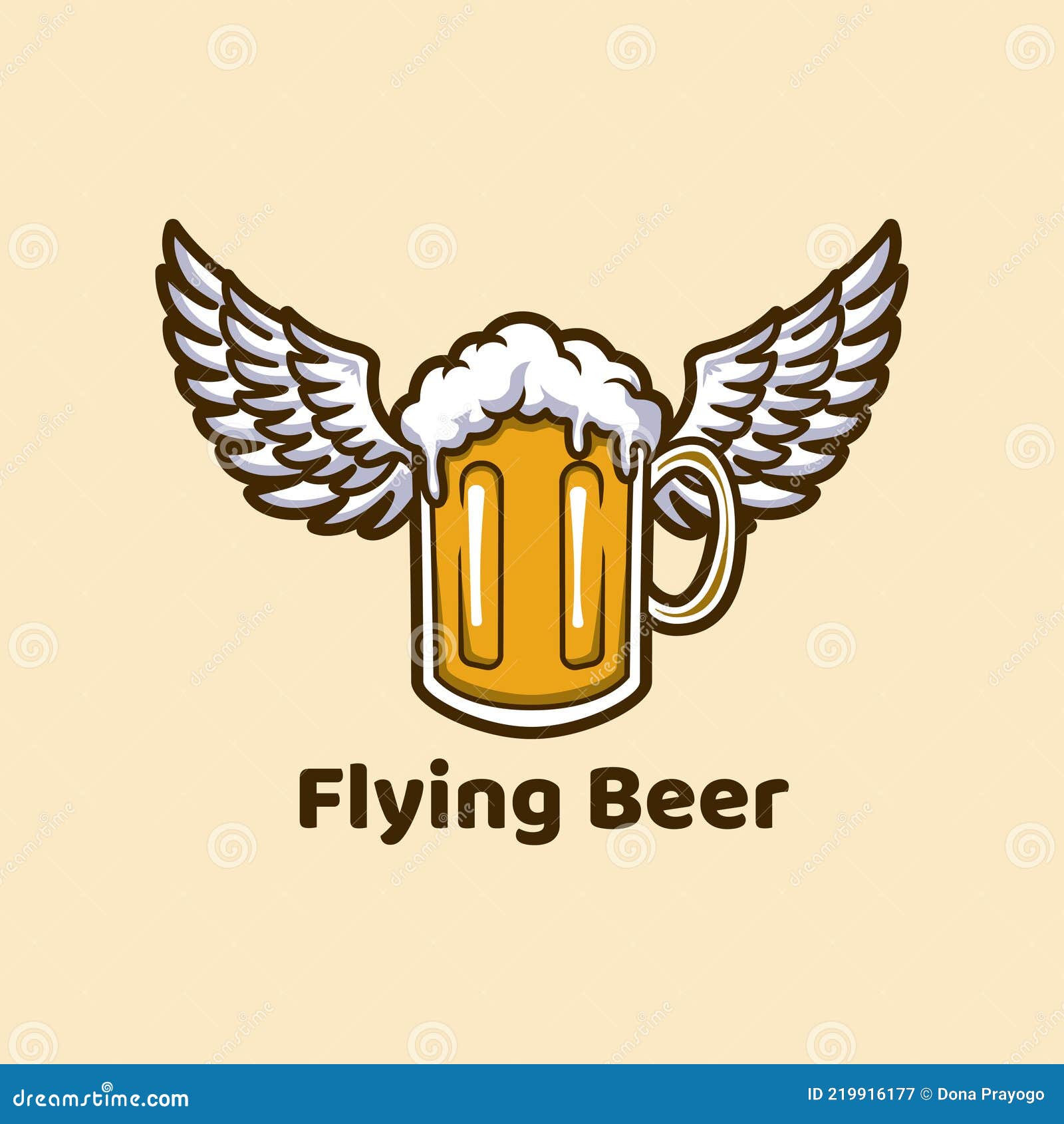 Beer Flying Wings Beverage Drink Stock Vector - Illustration of vector ...