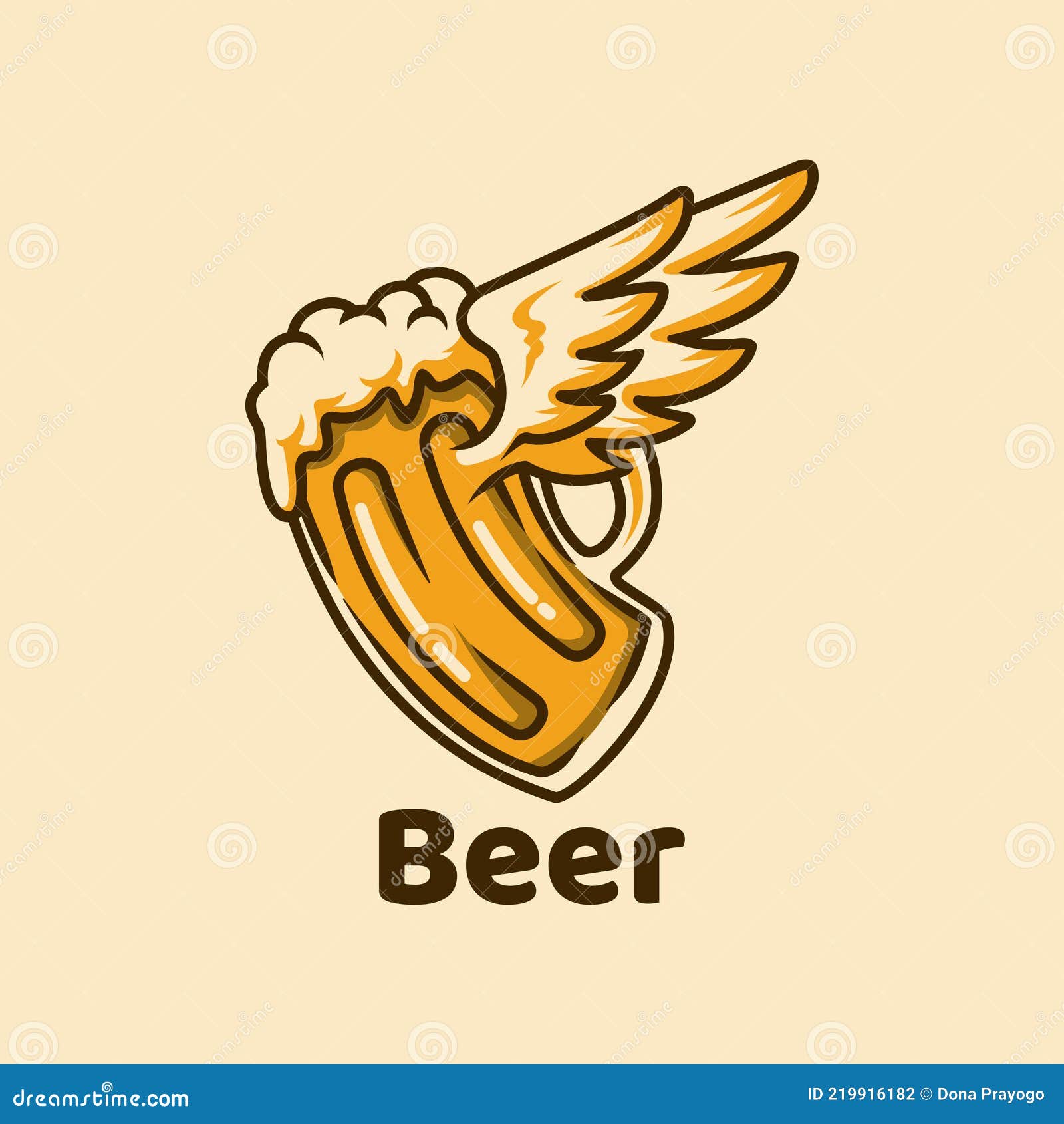 Beer Flying Wings Beverage Drink Stock Vector - Illustration of fairy ...