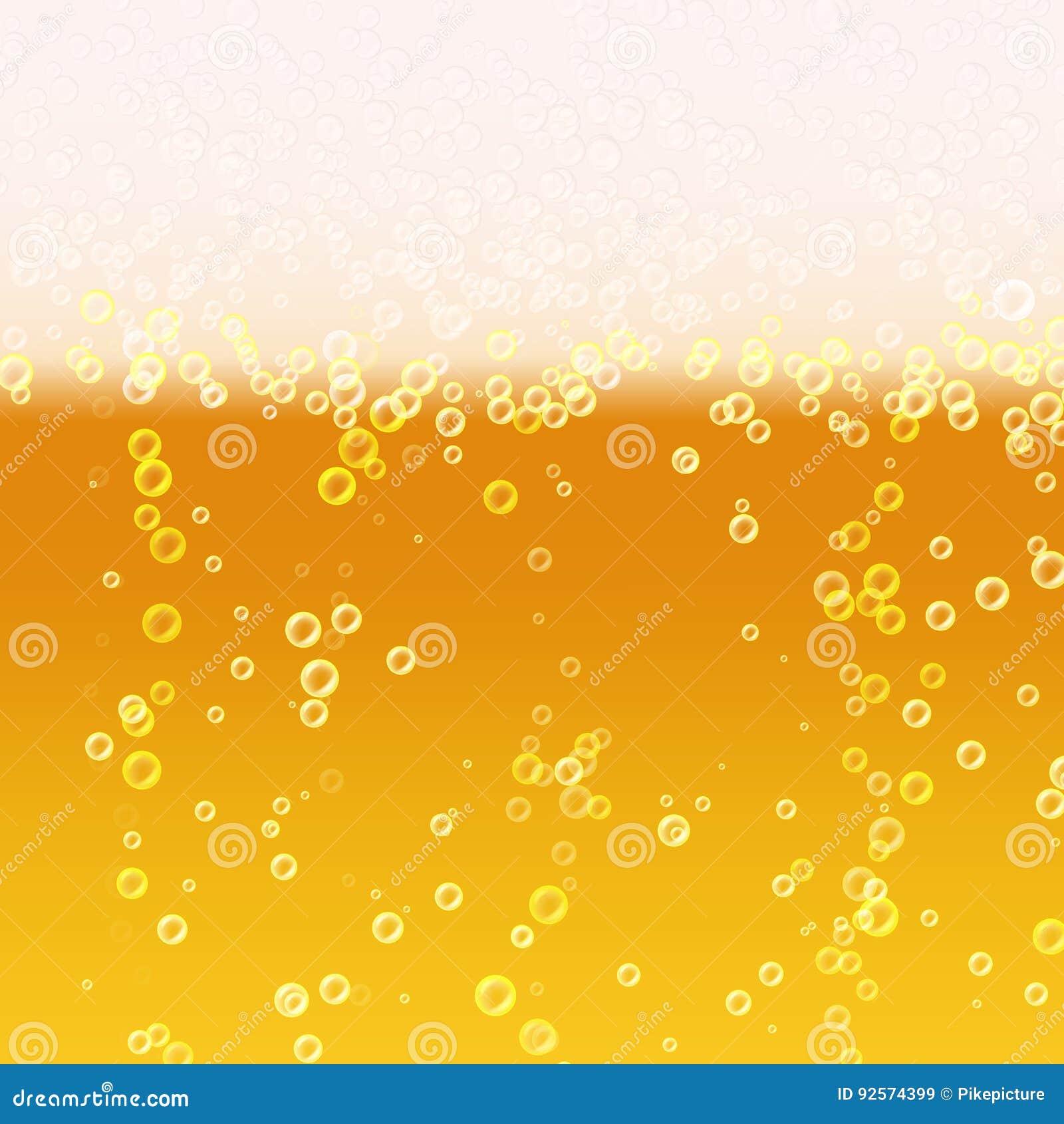 Beer Foam Background. Realistic Beer Texture. Light Bright, Bubble and ...