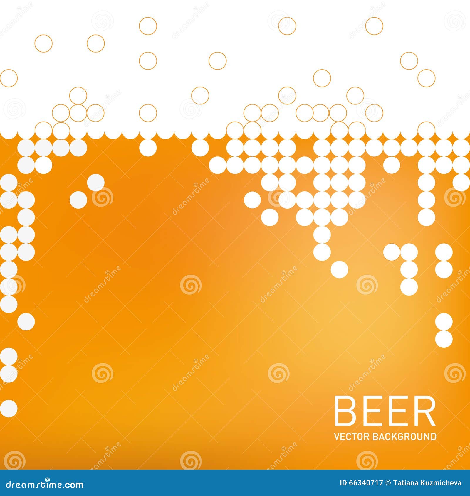 Beer Foam Background, Stylized Bubble. Vector Stock Vector ...