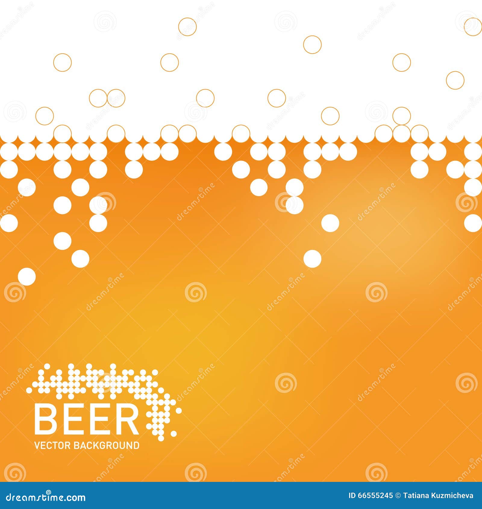 Beer Foam Background, Stylized Bubble. Vector Stock Vector ...