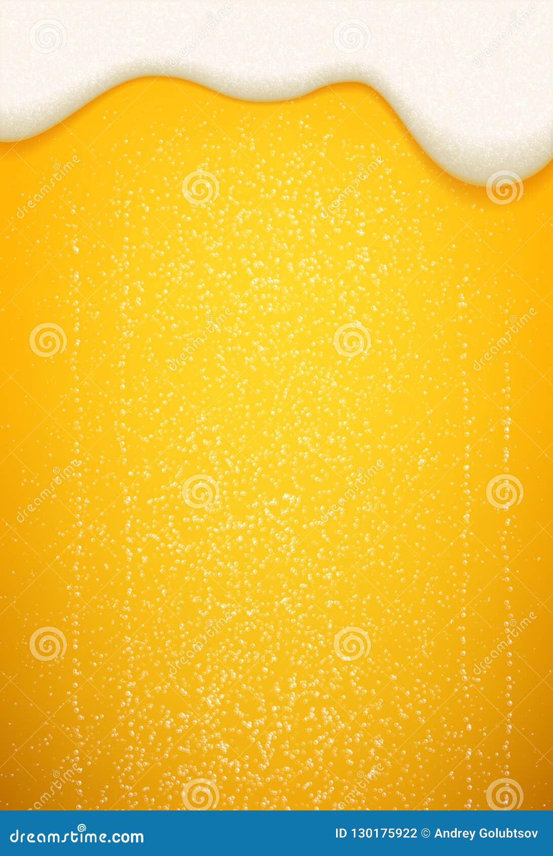 Beer Foam Bubbles Background. Vector Realistic Beer Foam Sparkling ...
