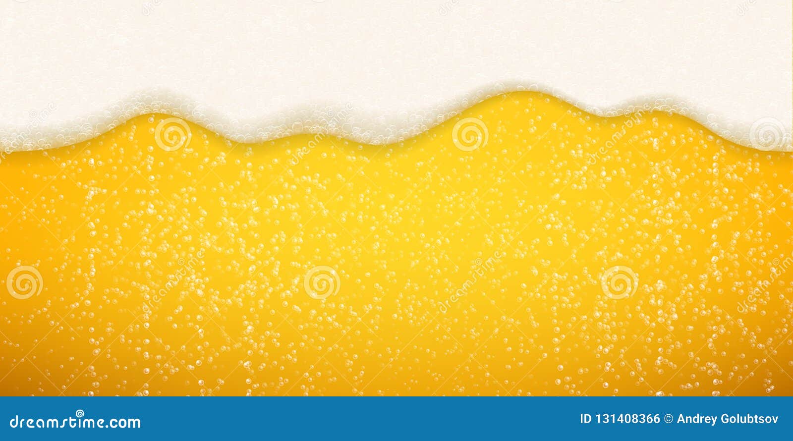 Beer Foam Bubbles Background. Vector Realistic Beer Foam Sparkling ...