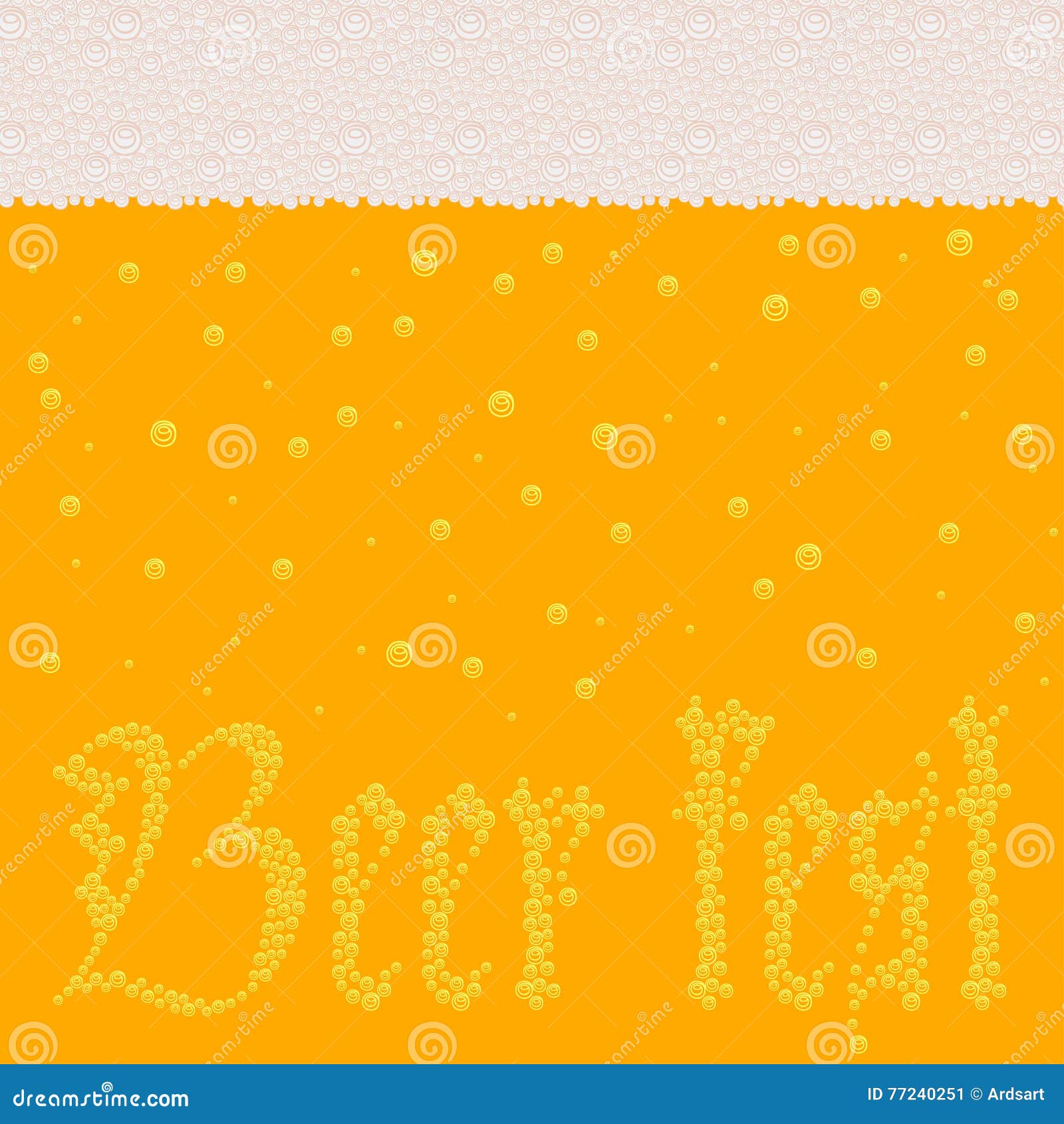 Beer with Foam and Bubbles Sign Beer Fest Stock Illustration ...