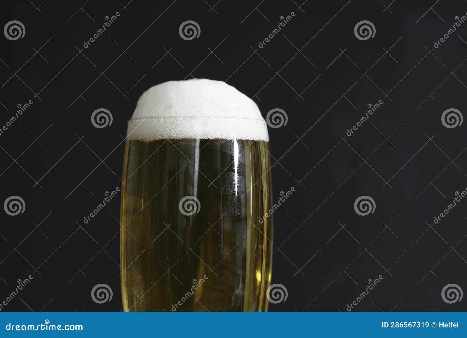 Beer with Foam for Drinking Photographed in Studio Stock Image - Image ...