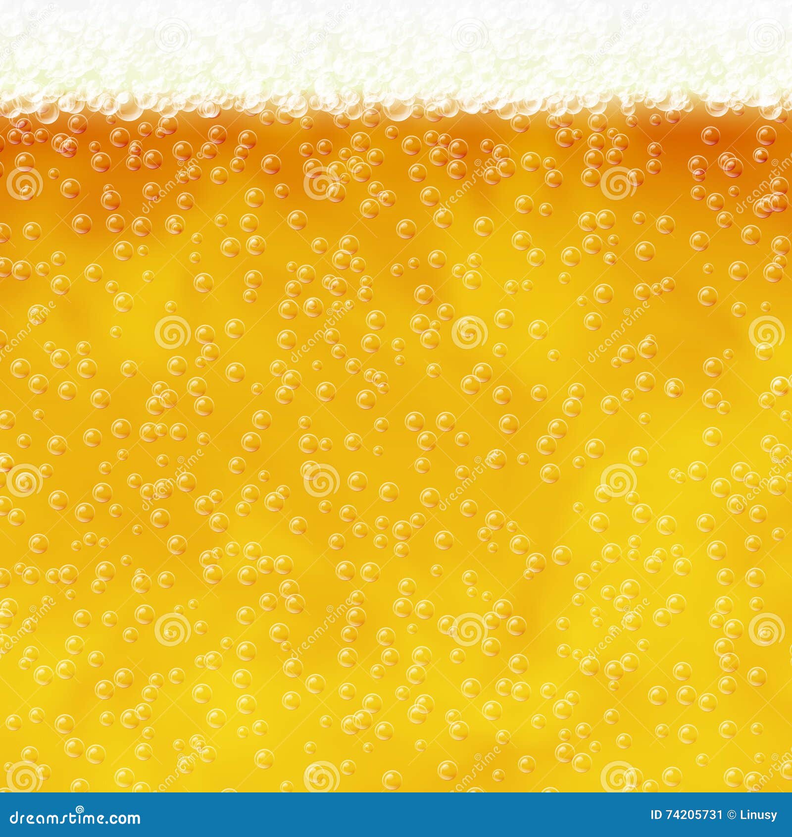 Beer with foam stock vector. Illustration of liquid, closeup - 74205731