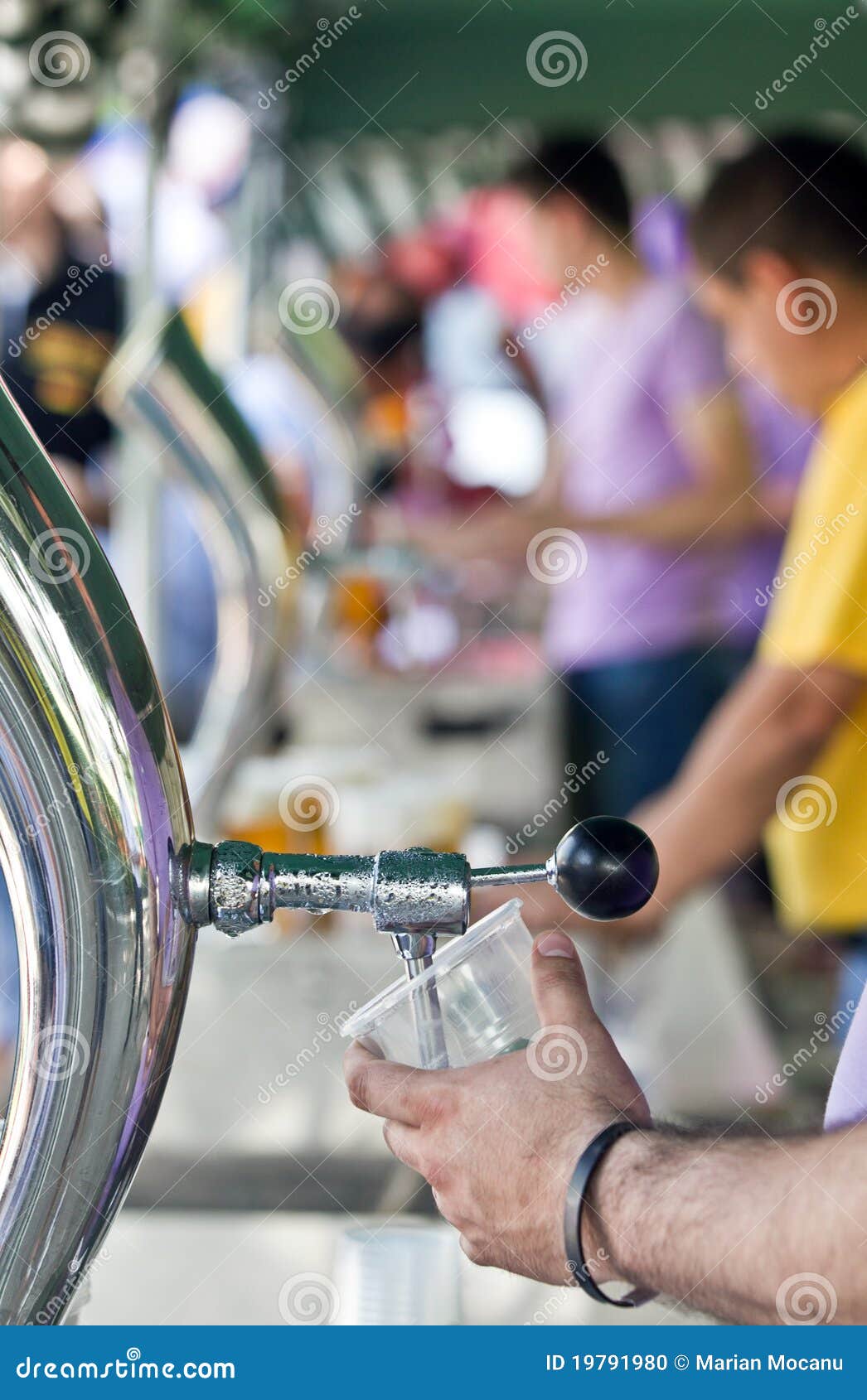 Beer fountain stock photo. Image of device, tables, metal - 19791980