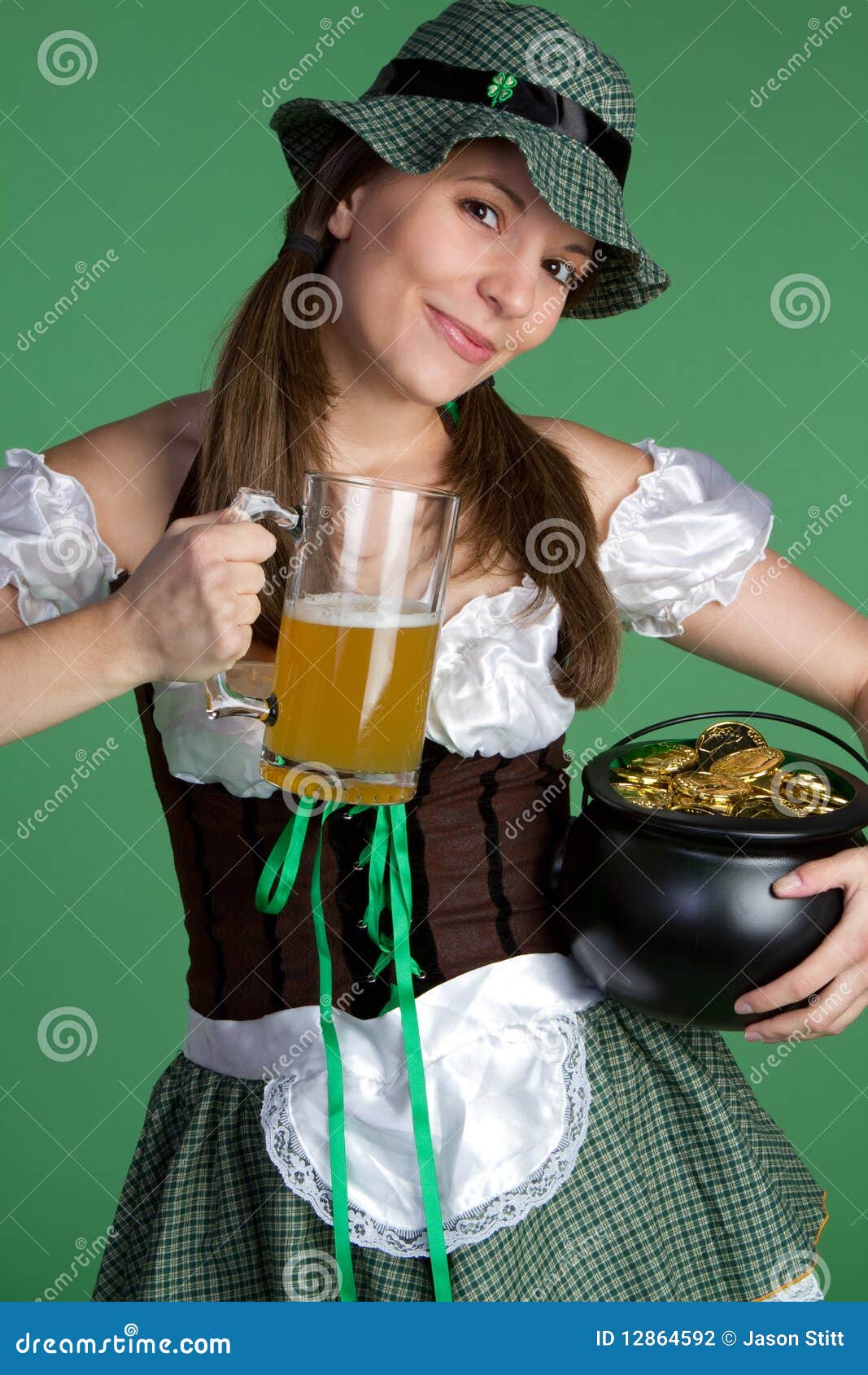 Beer Girl stock photo. Image of beer, joyful, girls, dress - 12864592