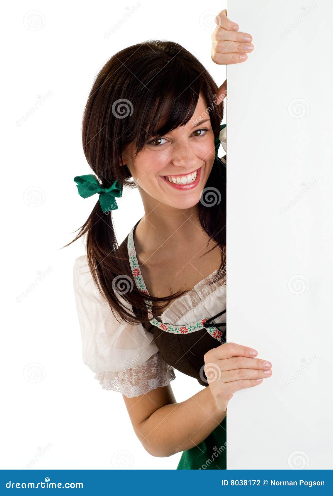 Beer Girl & Sign stock photo. Image of traditional - 8038172