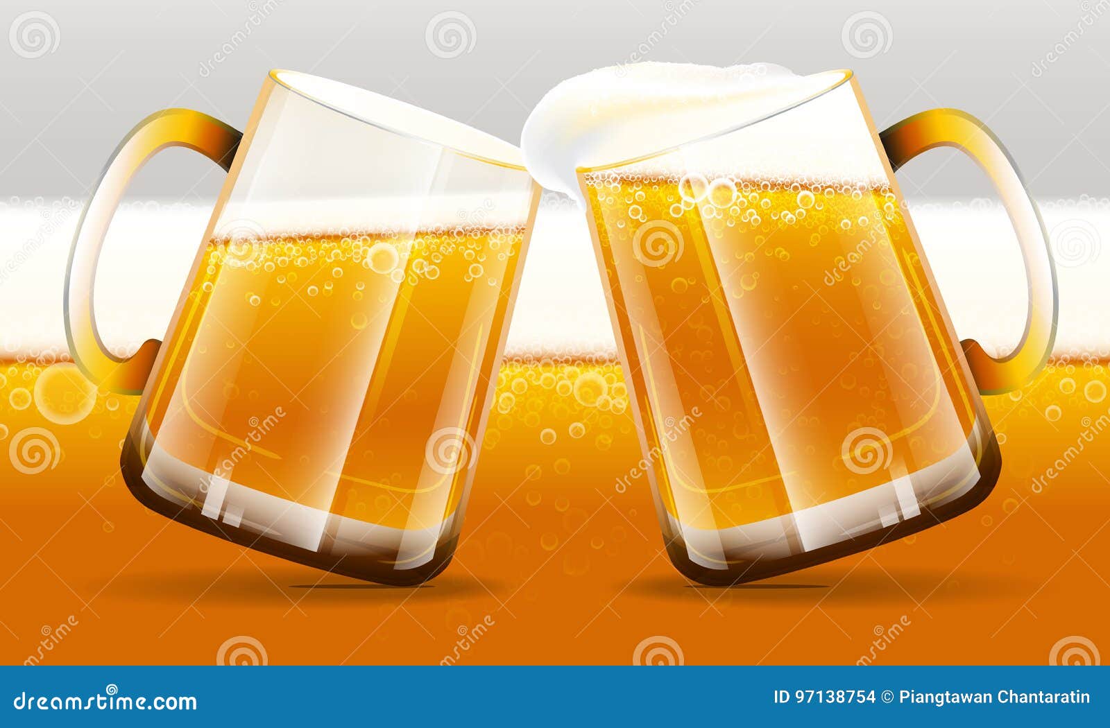 Beer Clinking Hands. Cartoon Vector | CartoonDealer.com #105281289