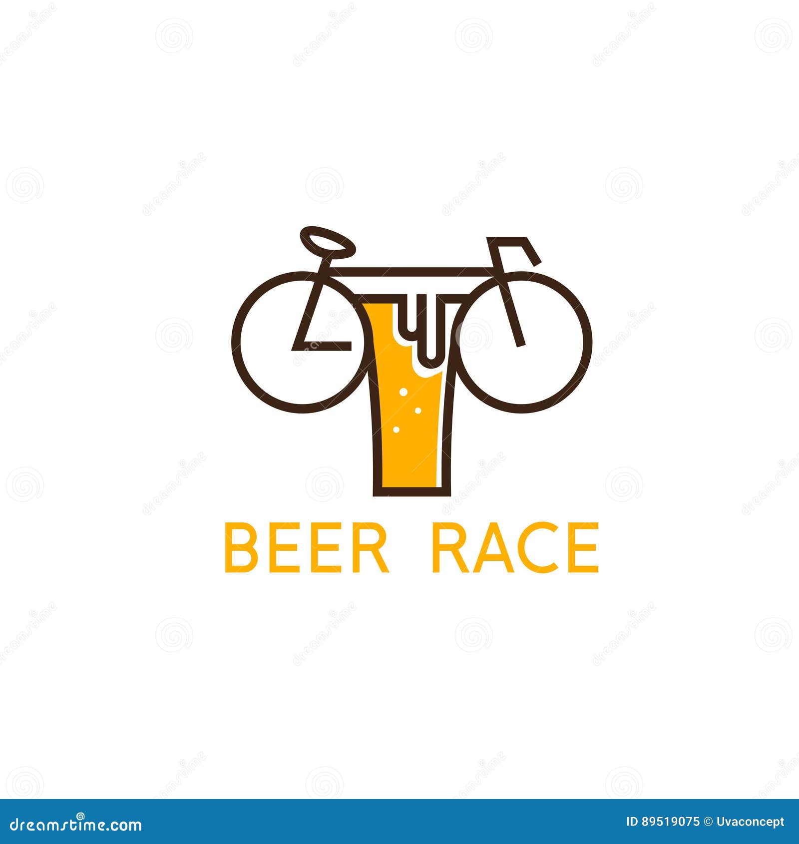Beer Glass and Bicycle Vector Design Stock Vector - Illustration of ...