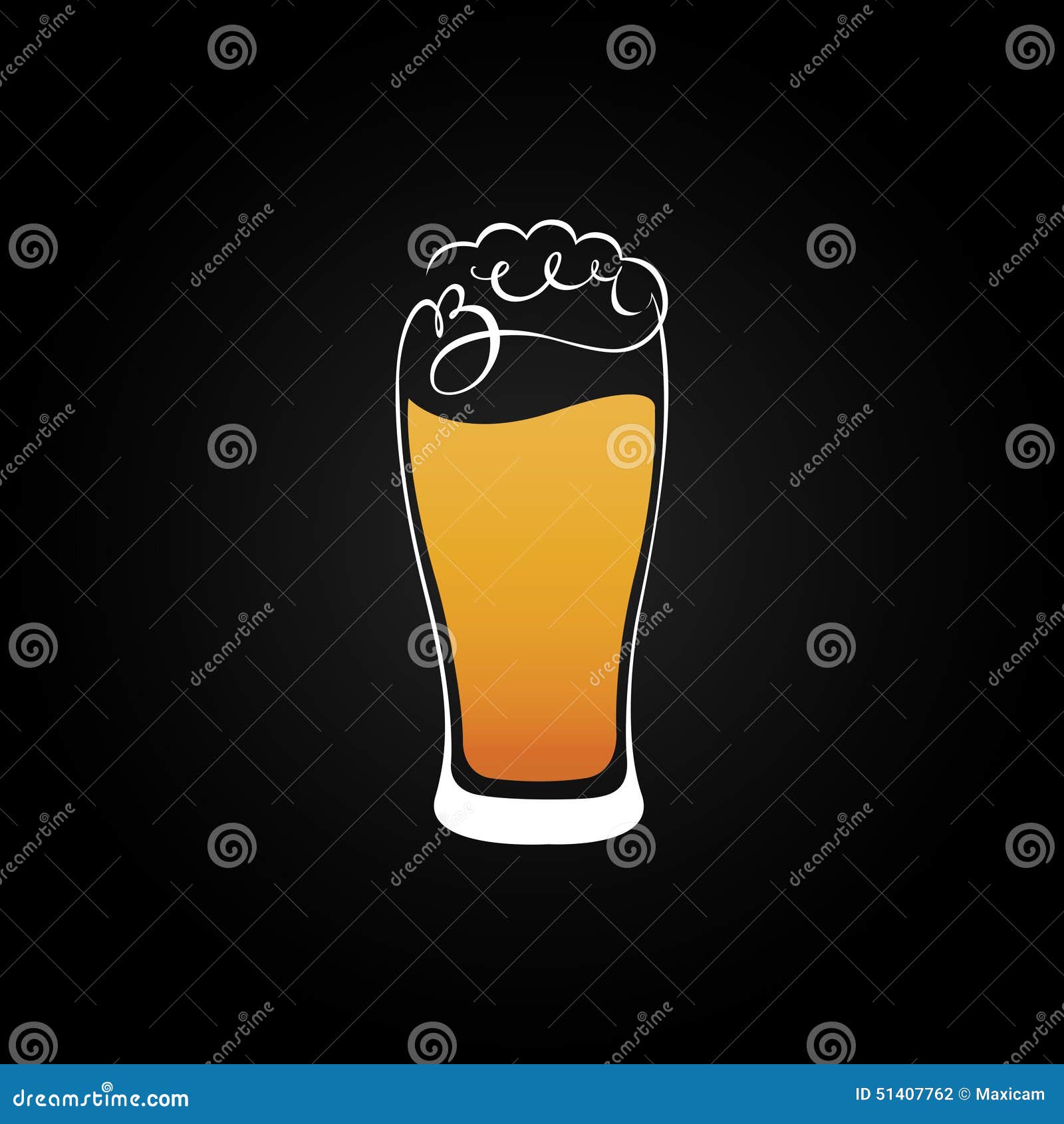 Beer Glass Emblem Design Vector Stock Vector - Illustration of logo ...