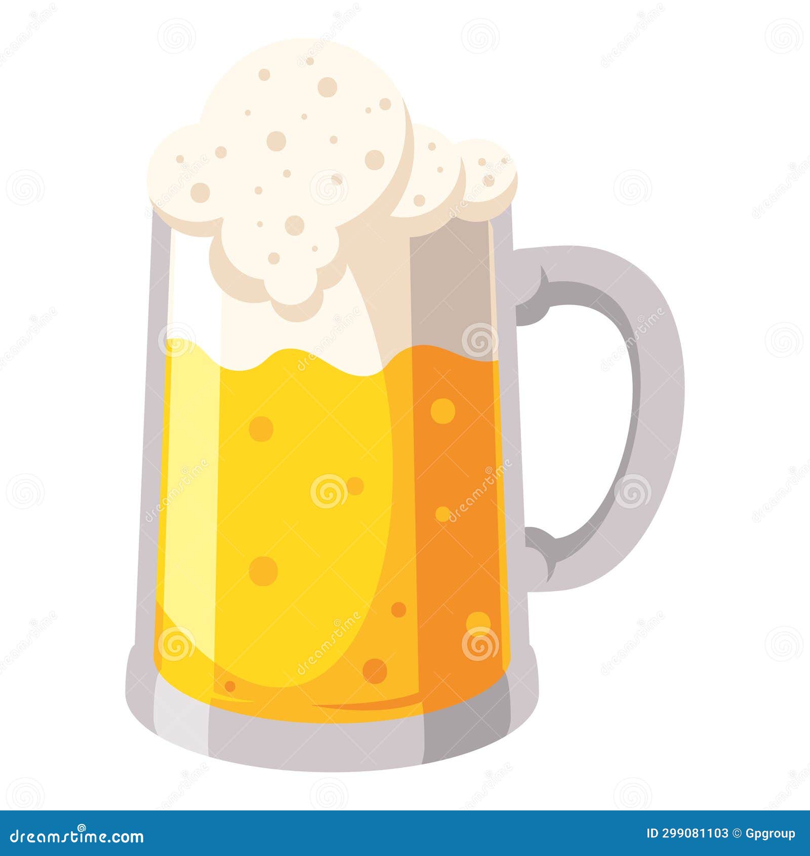 Beer glass illustration stock vector. Illustration of pint - 299081103
