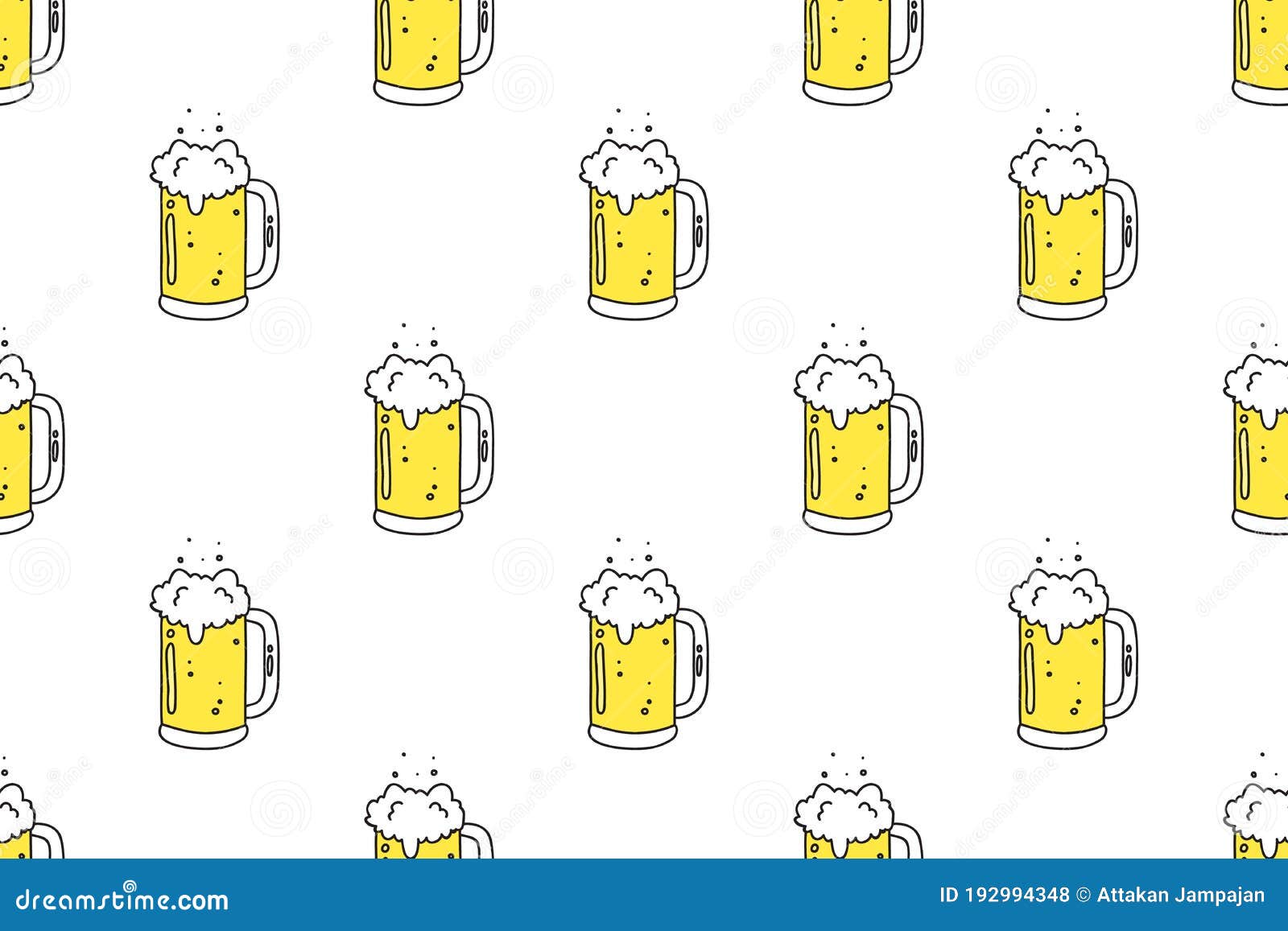 Beer Glass Seamless Pattern,Vector,Illustration Stock Vector ...