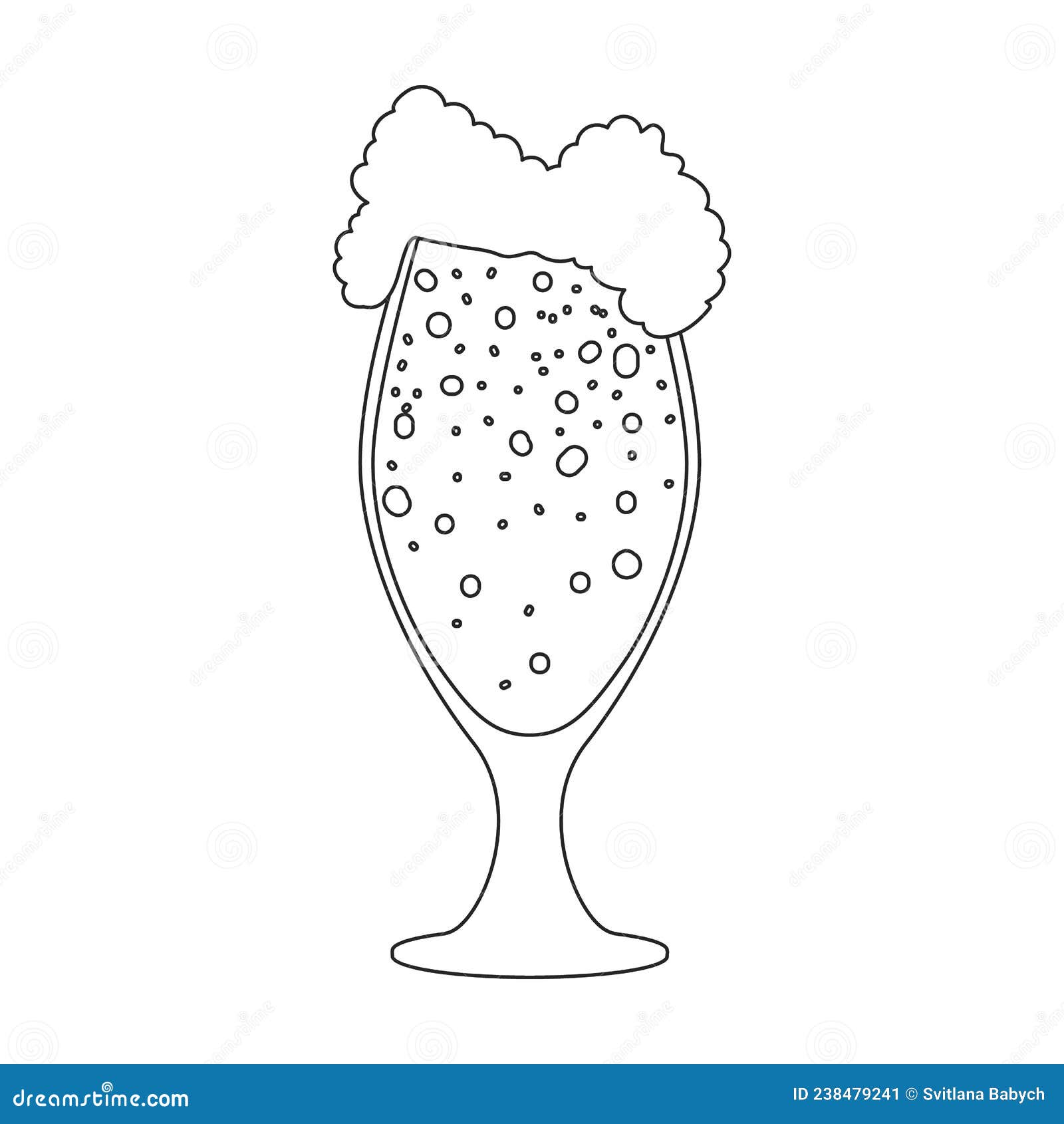 Beer Glass Vector Icon.Outline Vector Icon Isolated on White Background ...