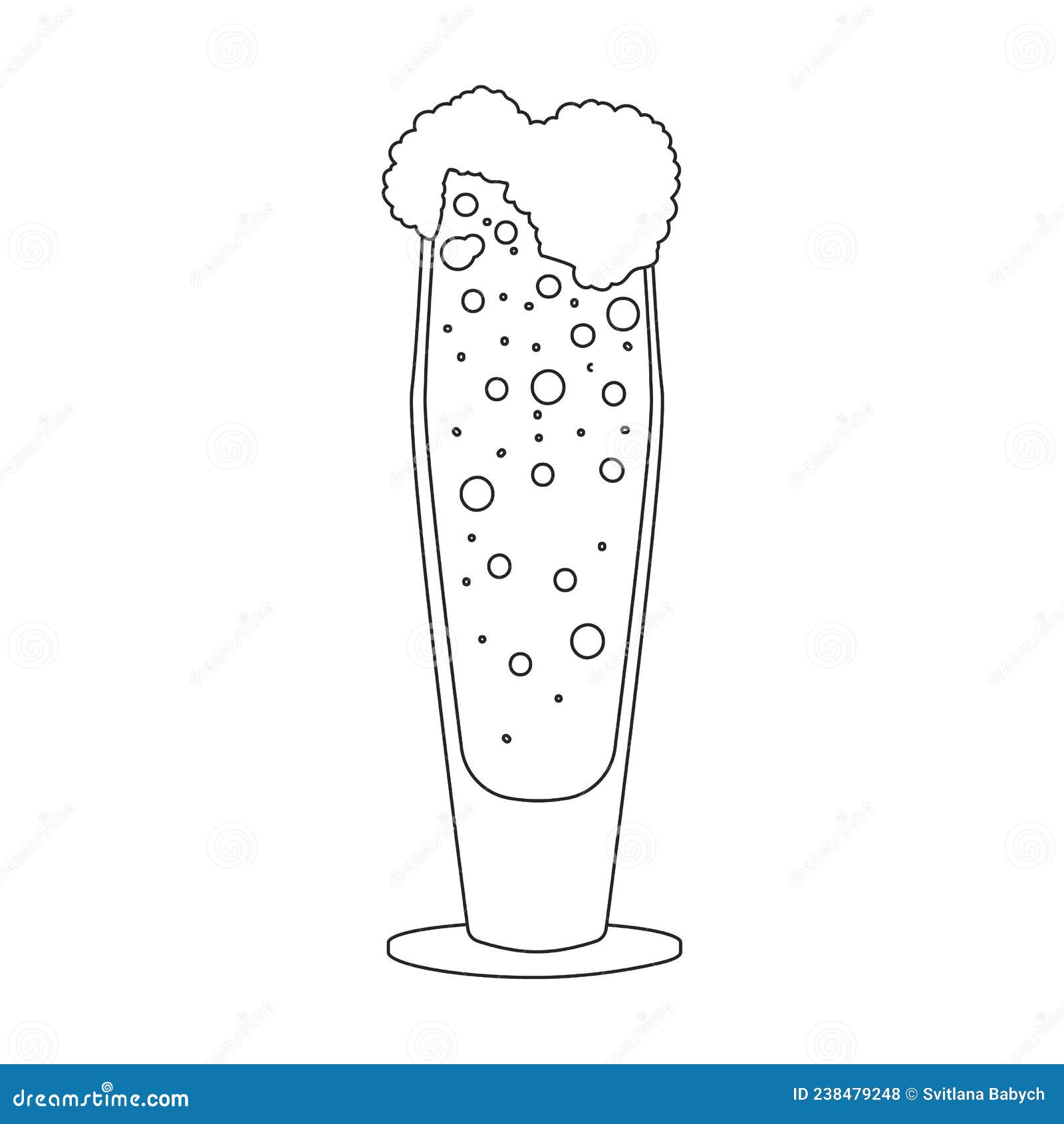 Beer Glass Vector Icon.Outline Vector Icon Isolated on White Background ...