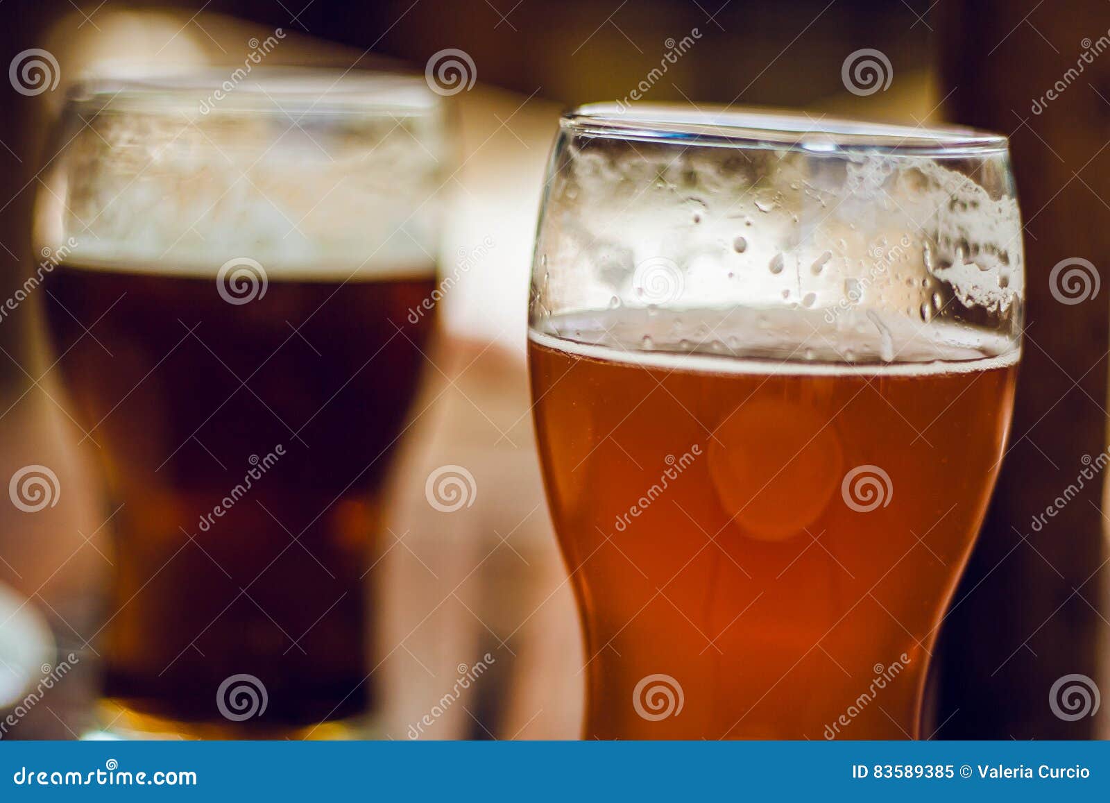 Beer glasses stock image. Image of beverages, malt, pints - 83589385