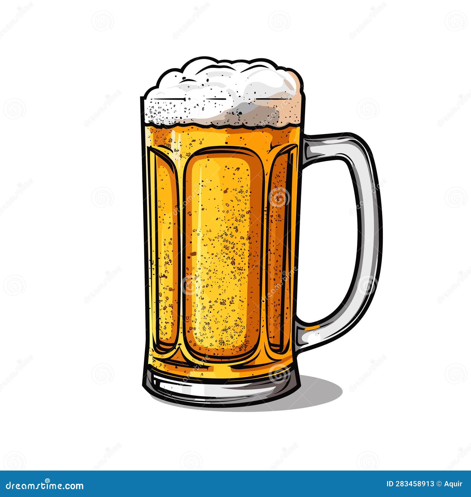 Beer Hand-drawn Comic Illustration. Beer. Vector Doodle Style Cartoon ...