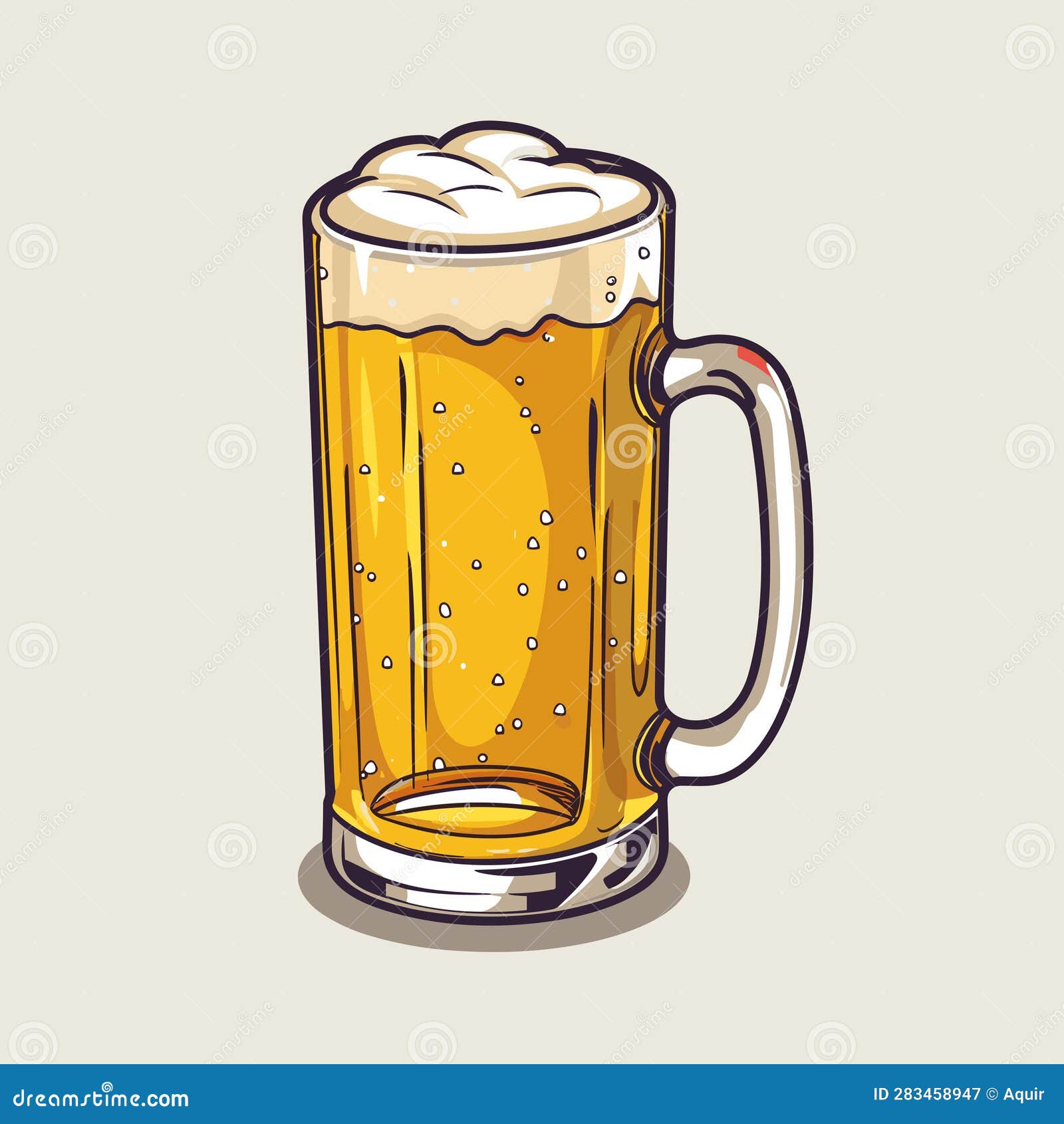 Beer Hand-drawn Comic Illustration. Beer. Vector Doodle Style Cartoon ...