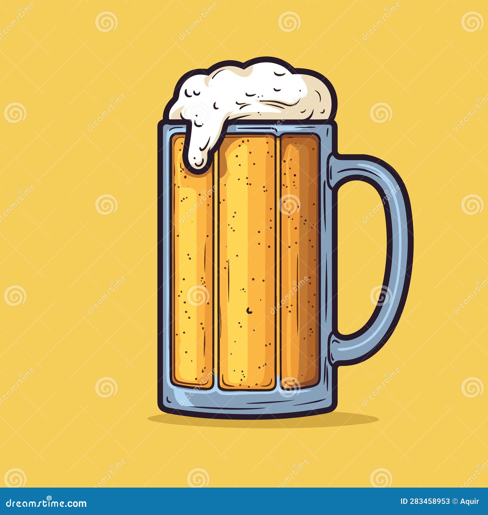 Beer Hand-drawn Comic Illustration. Beer. Vector Doodle Style Cartoon ...