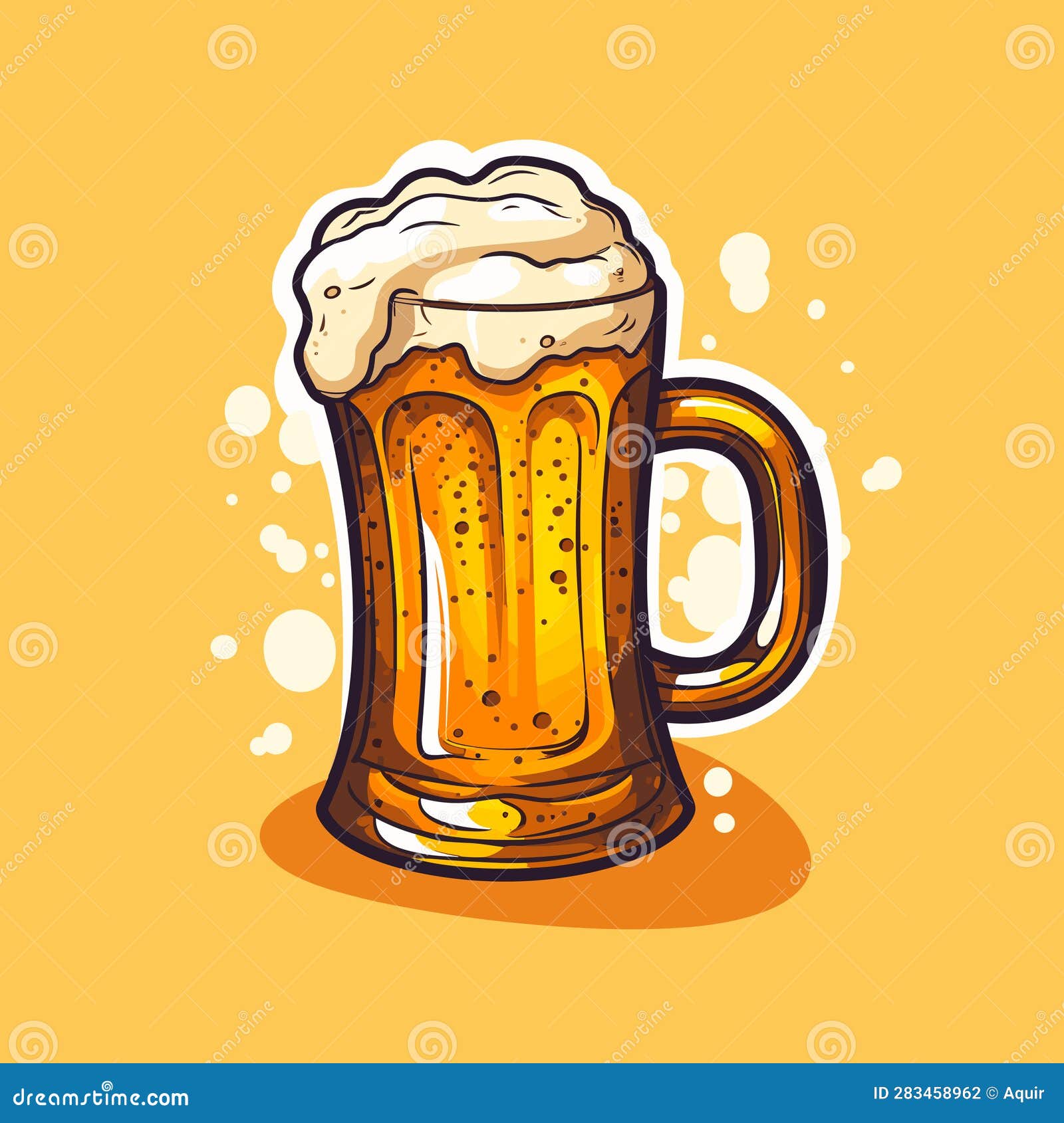 Beer Hand-drawn Comic Illustration. Beer. Vector Doodle Style Cartoon ...
