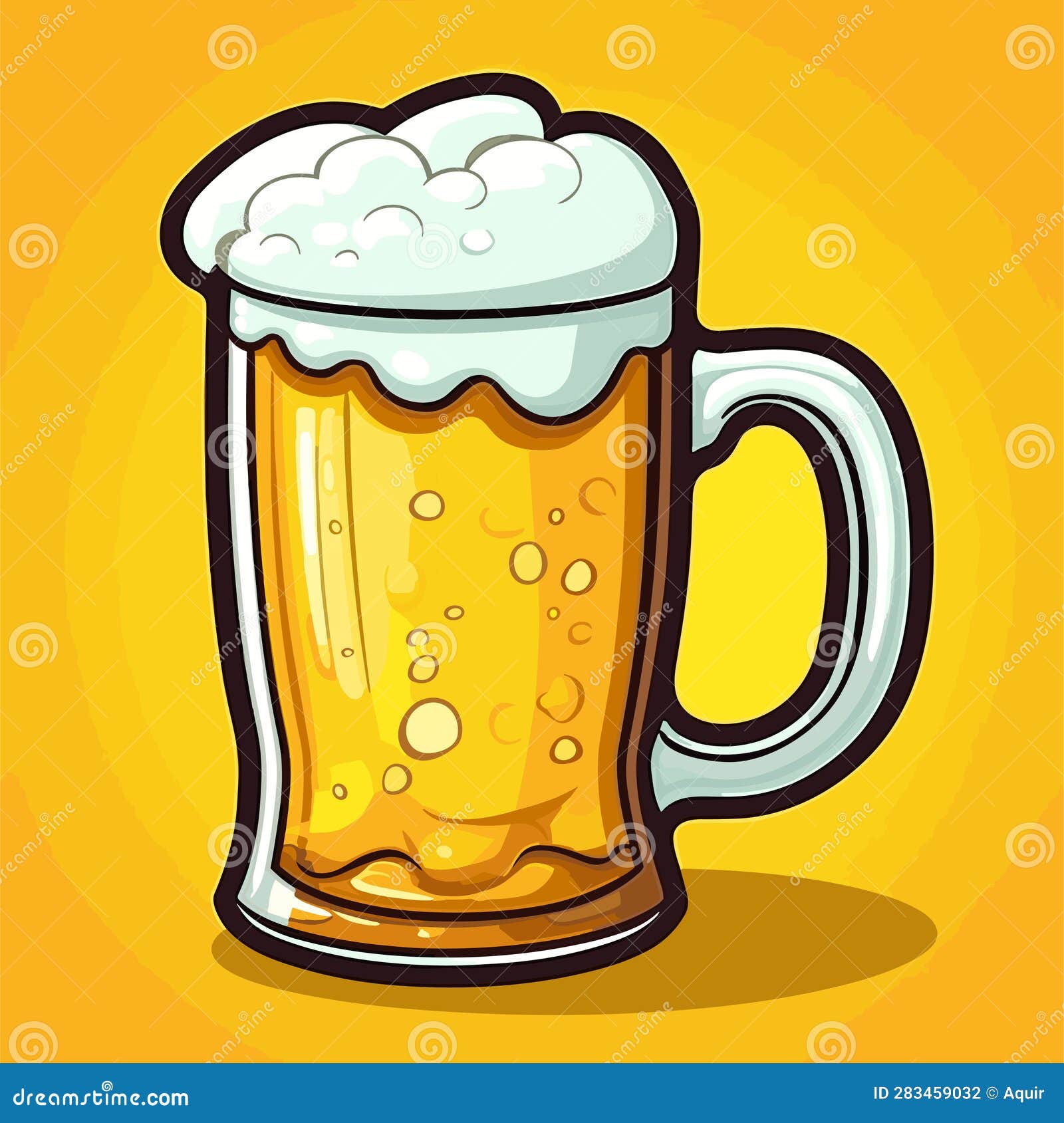 Beer Hand-drawn Comic Illustration. Beer. Vector Doodle Style Cartoon ...