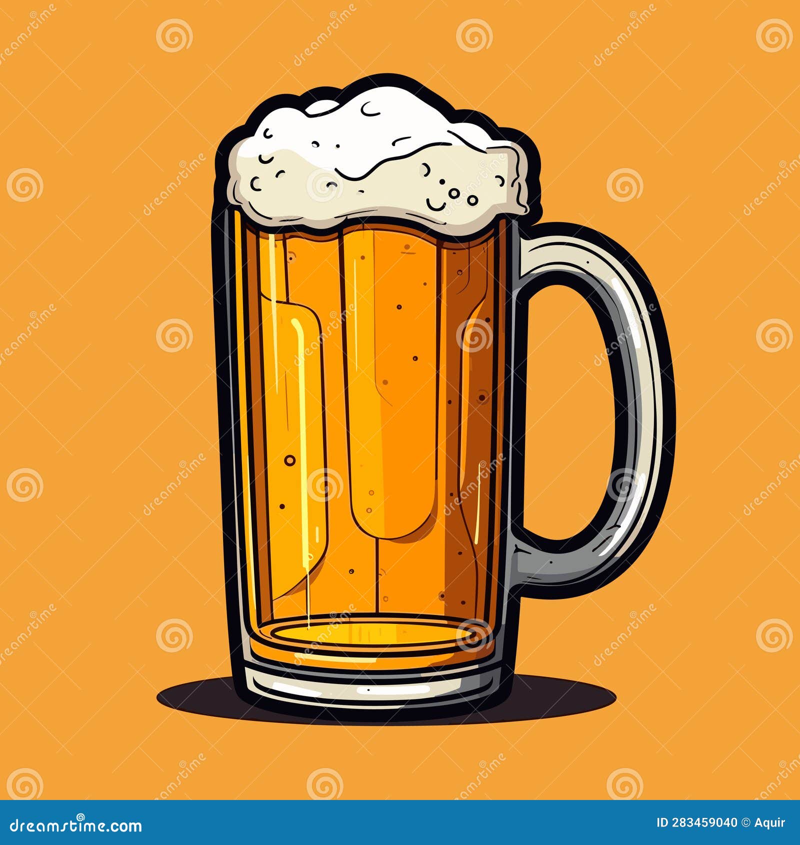 Beer Hand-drawn Comic Illustration. Beer. Vector Doodle Style Cartoon ...