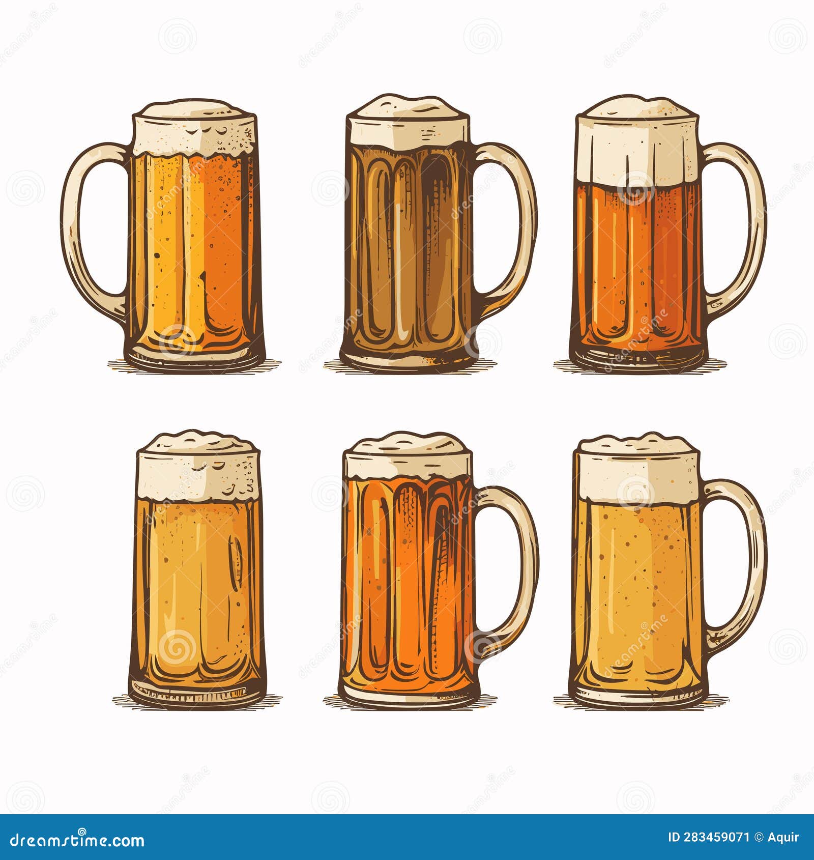 Beer Hand-drawn Comic Illustration. Beer. Vector Doodle Style Cartoon ...