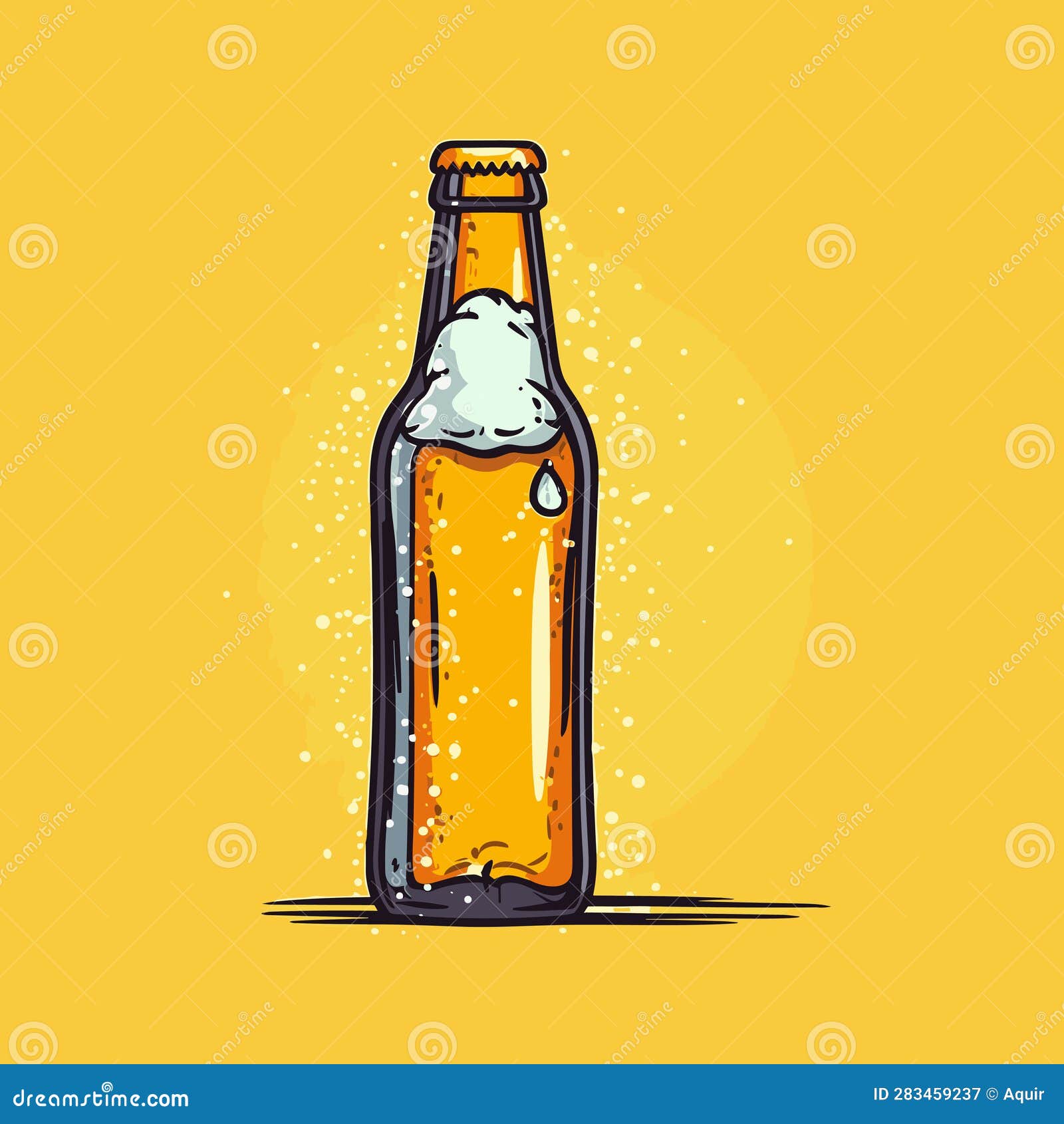Beer Hand-drawn Comic Illustration. Beer. Vector Doodle Style Cartoon ...