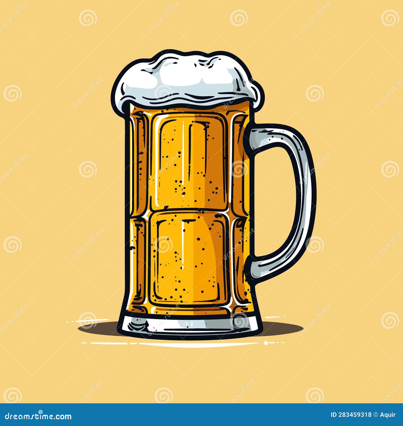 Beer Hand-drawn Comic Illustration. Beer. Vector Doodle Style Cartoon ...