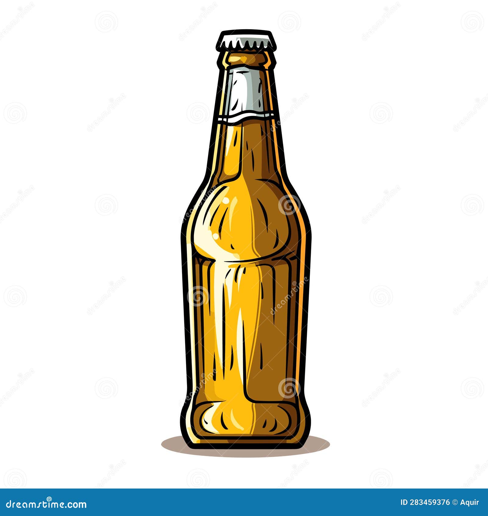 Beer Hand-drawn Comic Illustration. Beer. Vector Doodle Style Cartoon ...